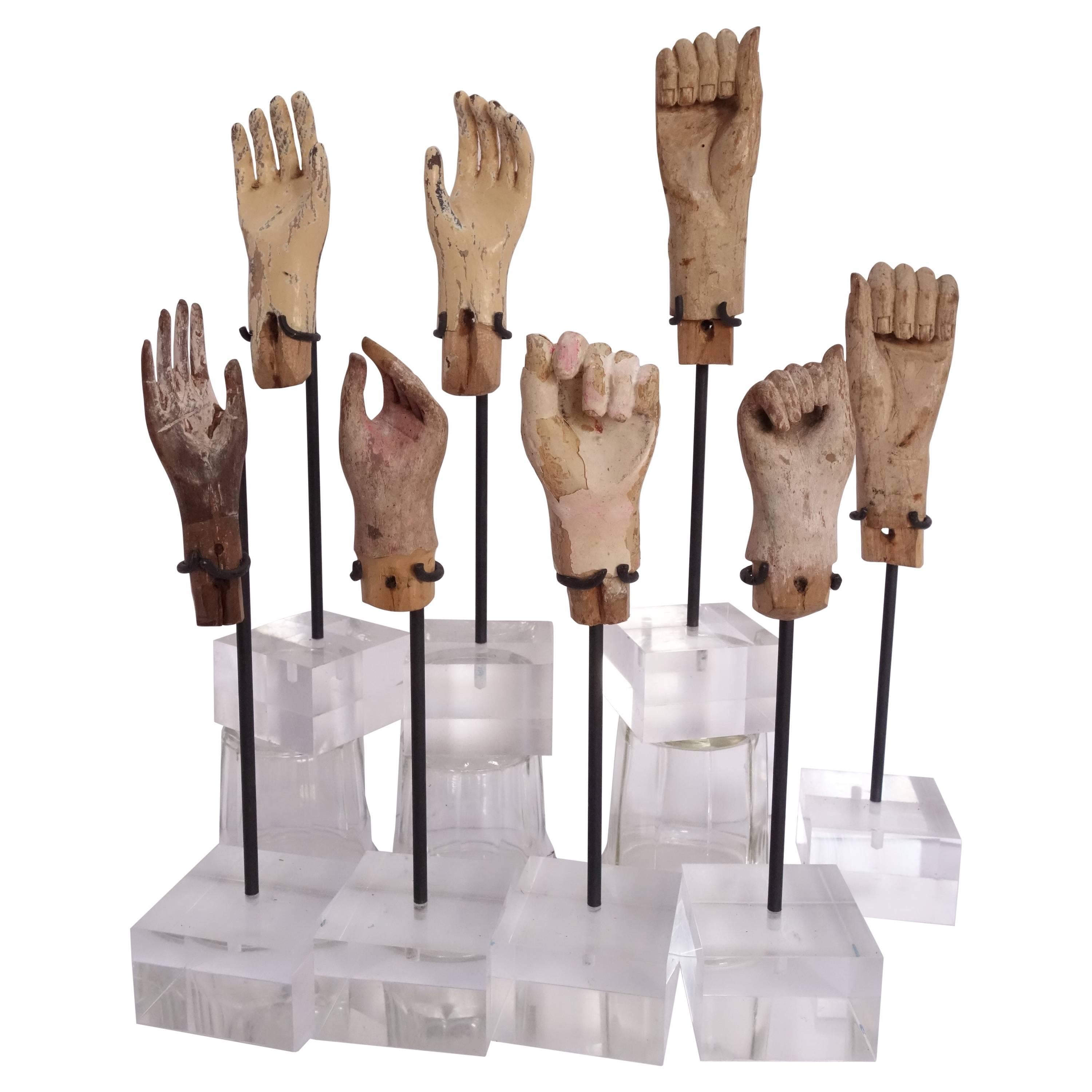 Handcarved Santos Hands at 1stDibs