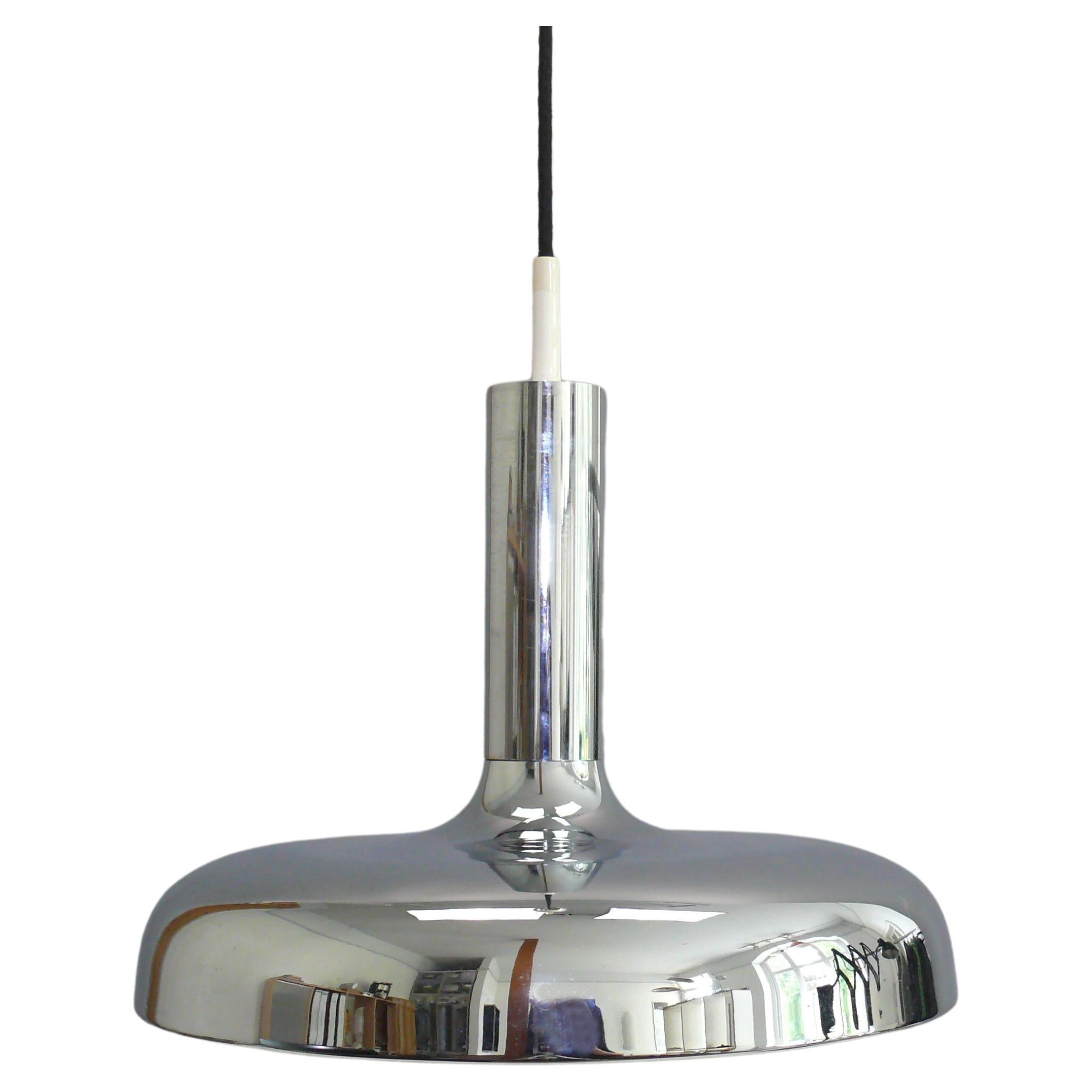 Large Chrome Pendant Light, Germany, 1960s For Sale at 1stDibs