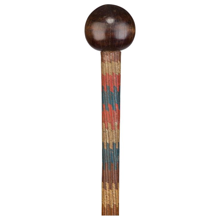20th Century Tribal Zulu Knobkerrie with Wirework at 1stdibs