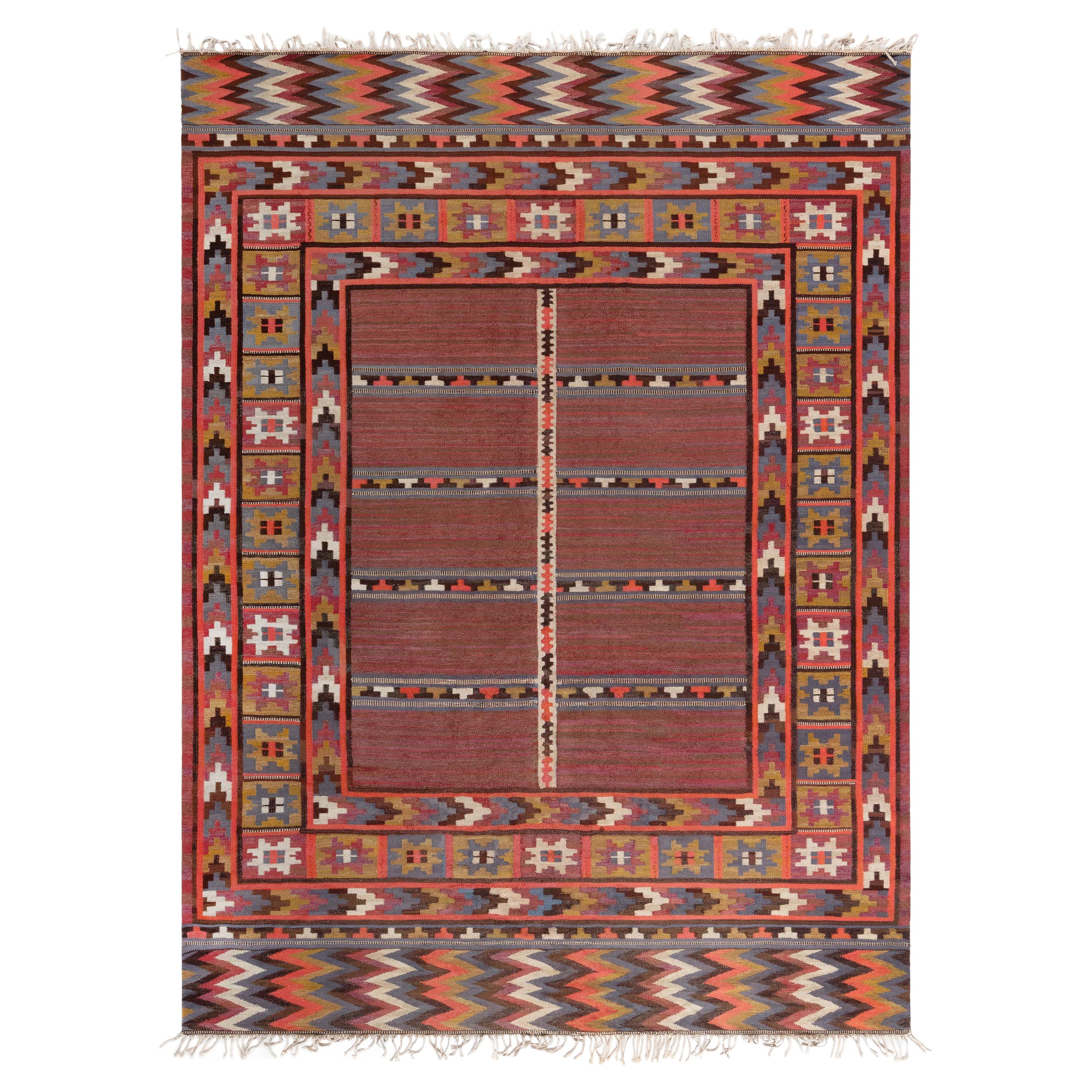 Doris Leslie Blau Swedish Flat Woven Rug by Marta Maas Fjetterstrom For ...