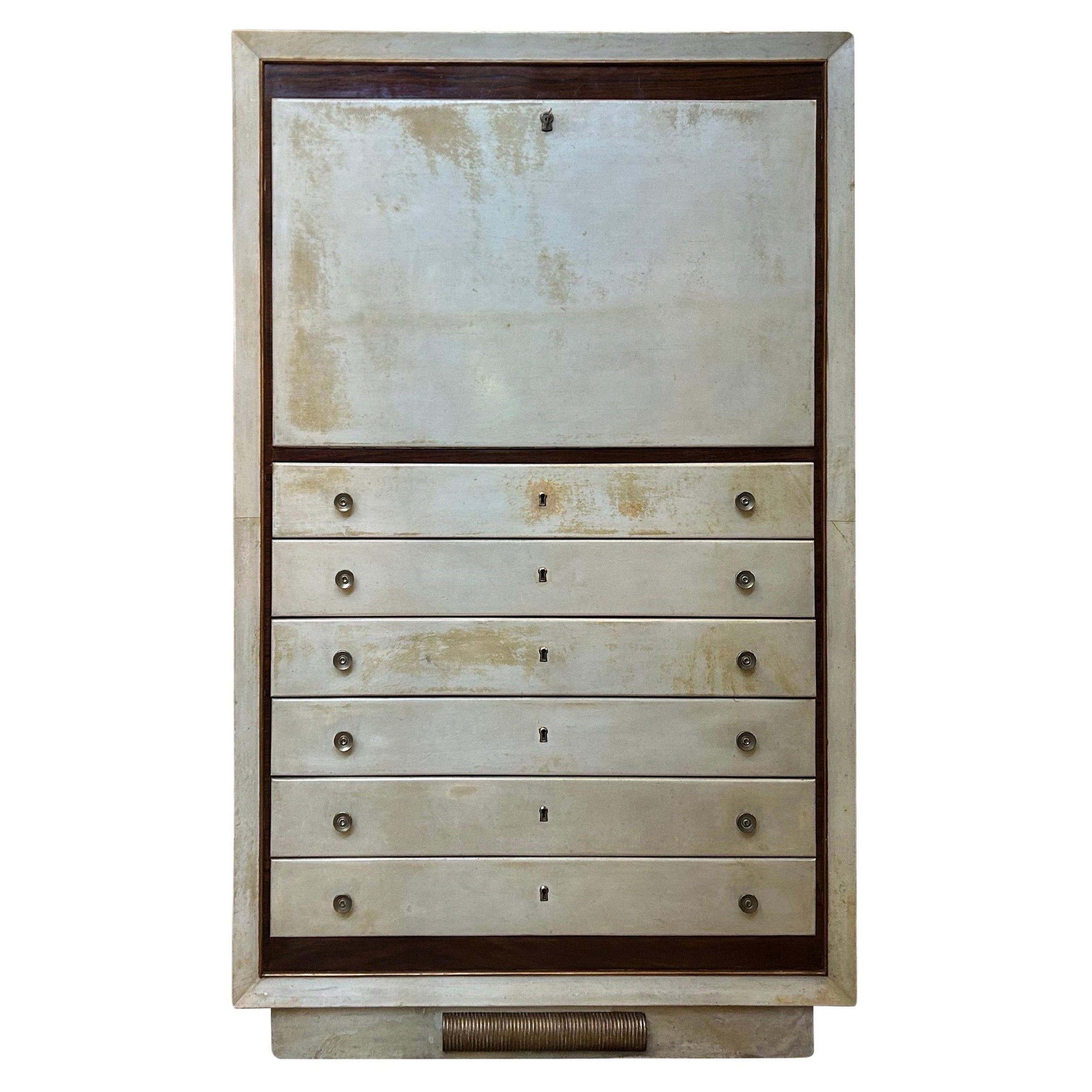 Art Deco Thompson Secretary Walnut Root Wood For Sale at 1stDibs