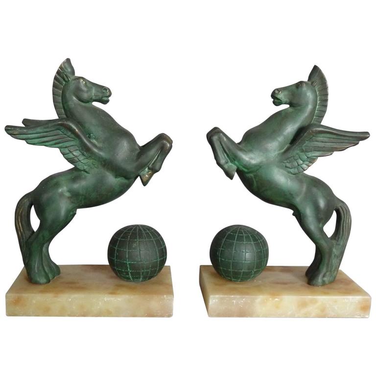Pair of Gio Ponti Attributed Winged Pegasus Bookends at 1stDibs