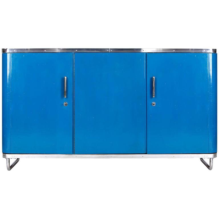Rare Tubular Steel Sideboard, Czech Bauhaus from the 1930s at 1stDibs ...