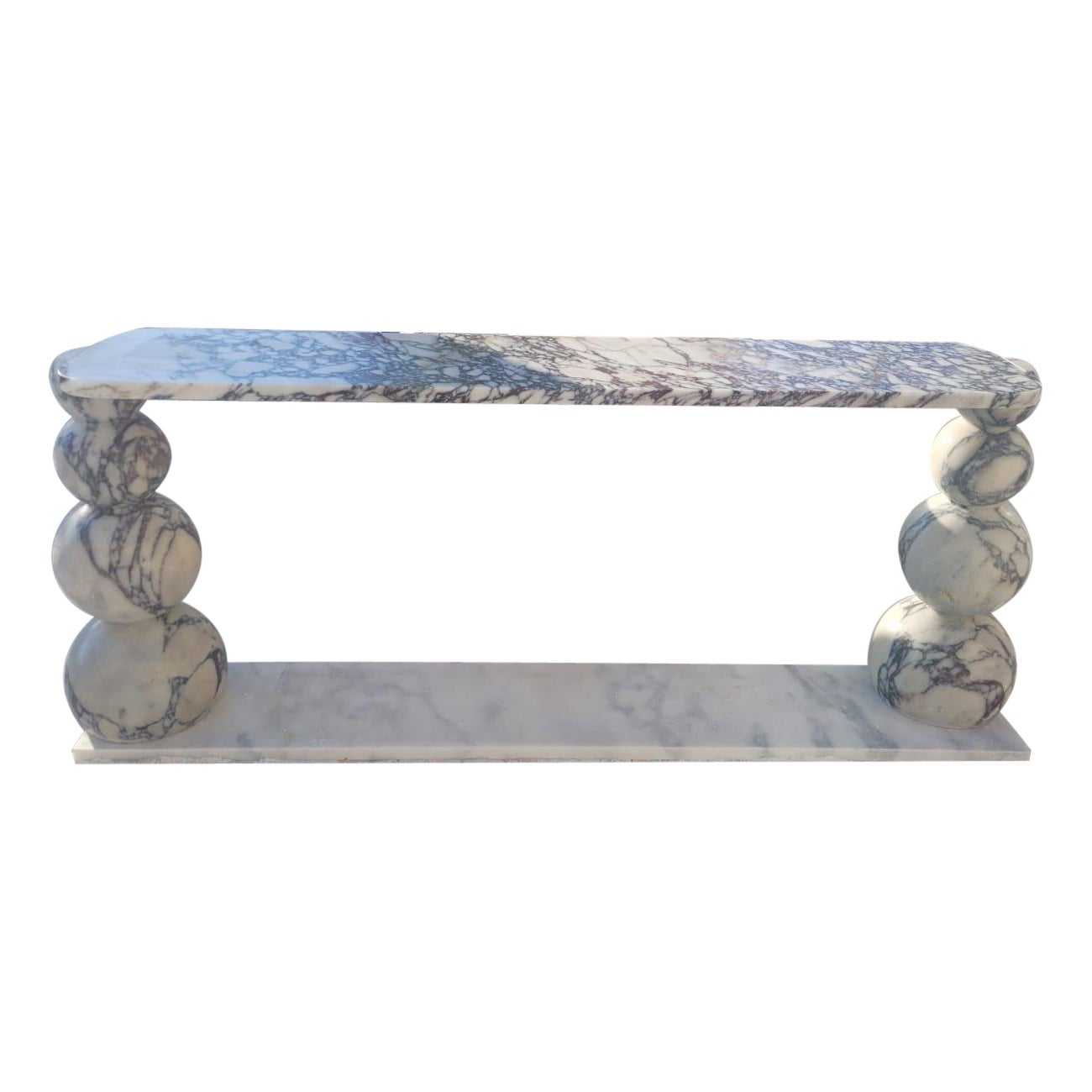Viola Marble Console Table with Ball Legs For Sale at 1stDibs