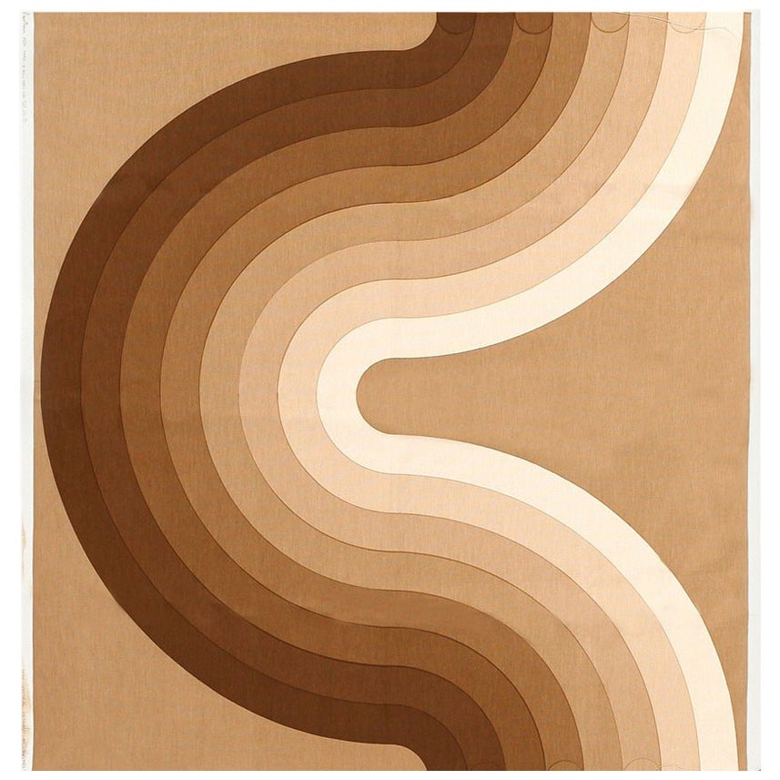 Vintage Mid Century Modern Verner Panton Kurve Textile Art Piece 4'1" x ...