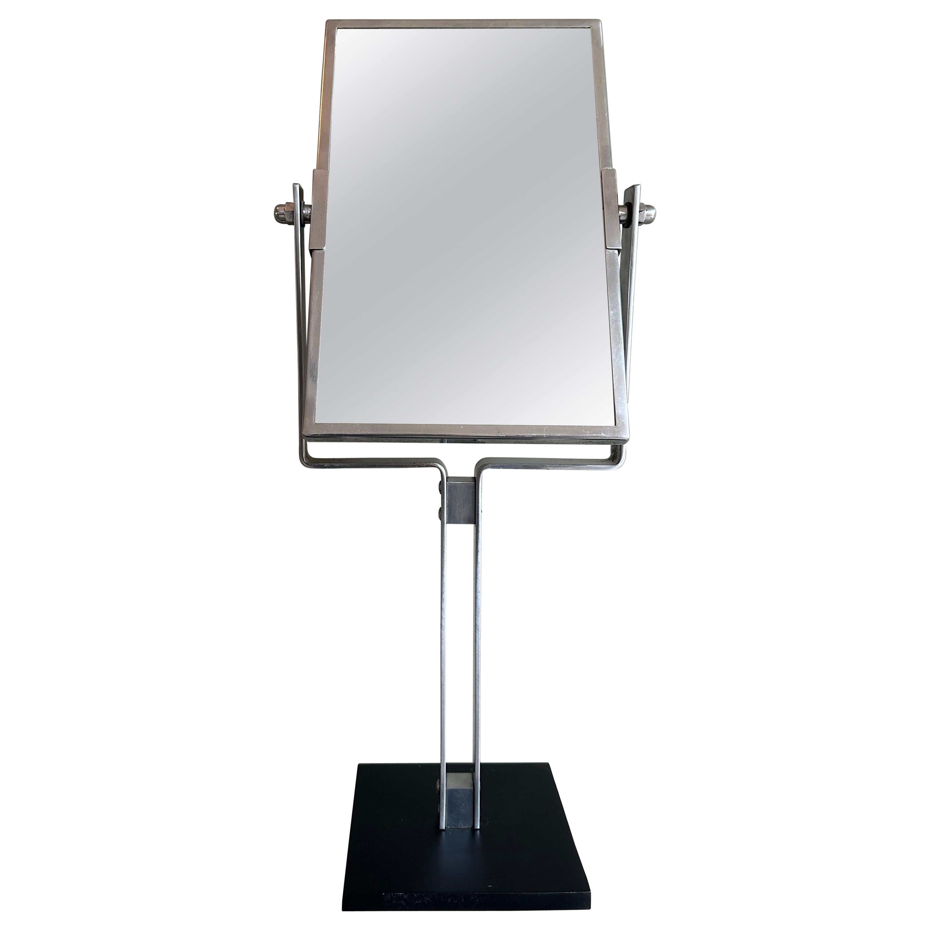 Vintage mirror thirties dubbel stand free table mirror For Sale at 1stDibs