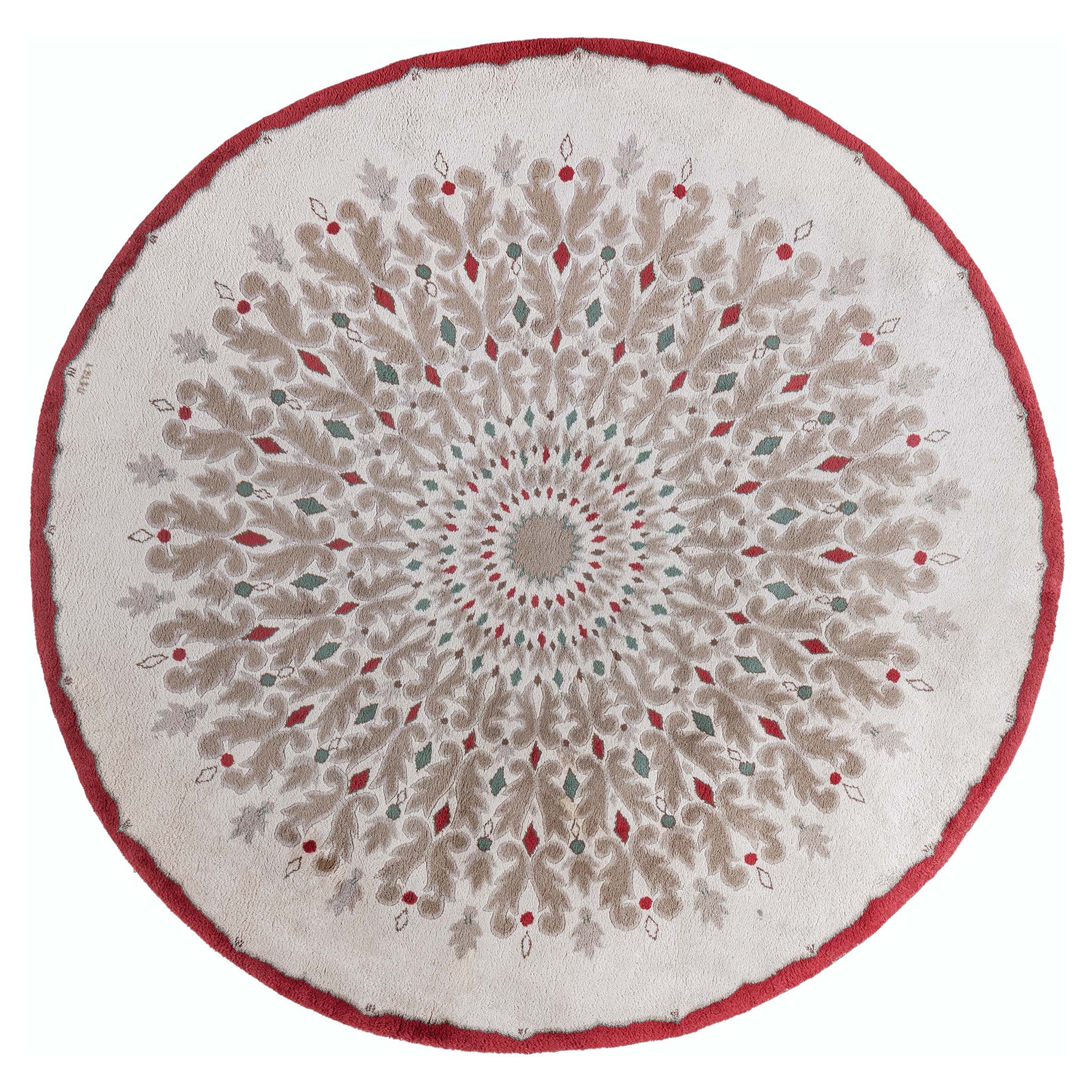 Antique Round French Art Deco Rug by Leleu. Size: 13 ft x 13 ft at ...
