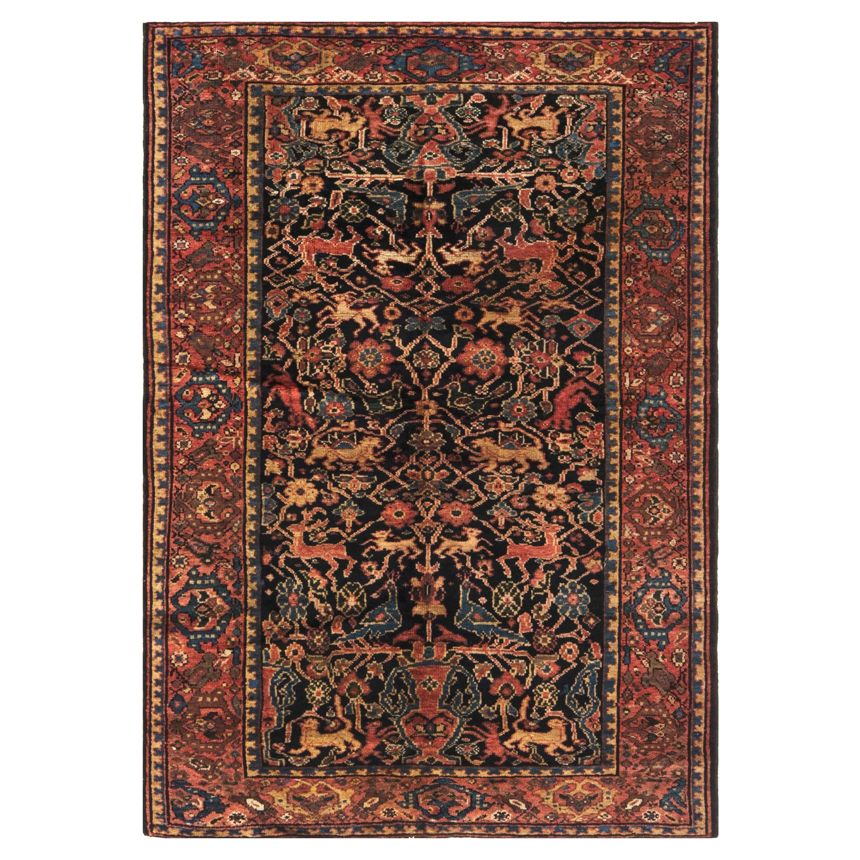 Antique Persian Feraghan Handmade Wool Rug For Sale at 1stDibs