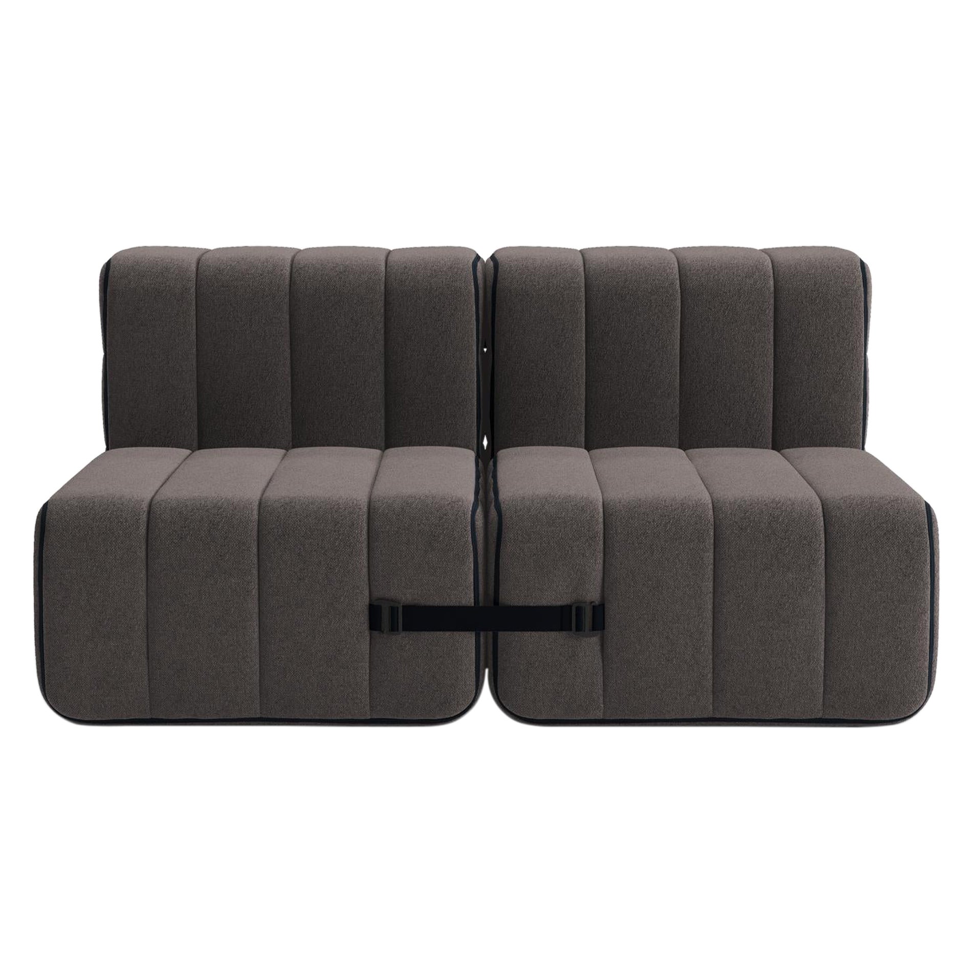 Curt-Set 9 - e.g. Flexible small corner sofa - Jet - 9108 (Grey / Brown ...