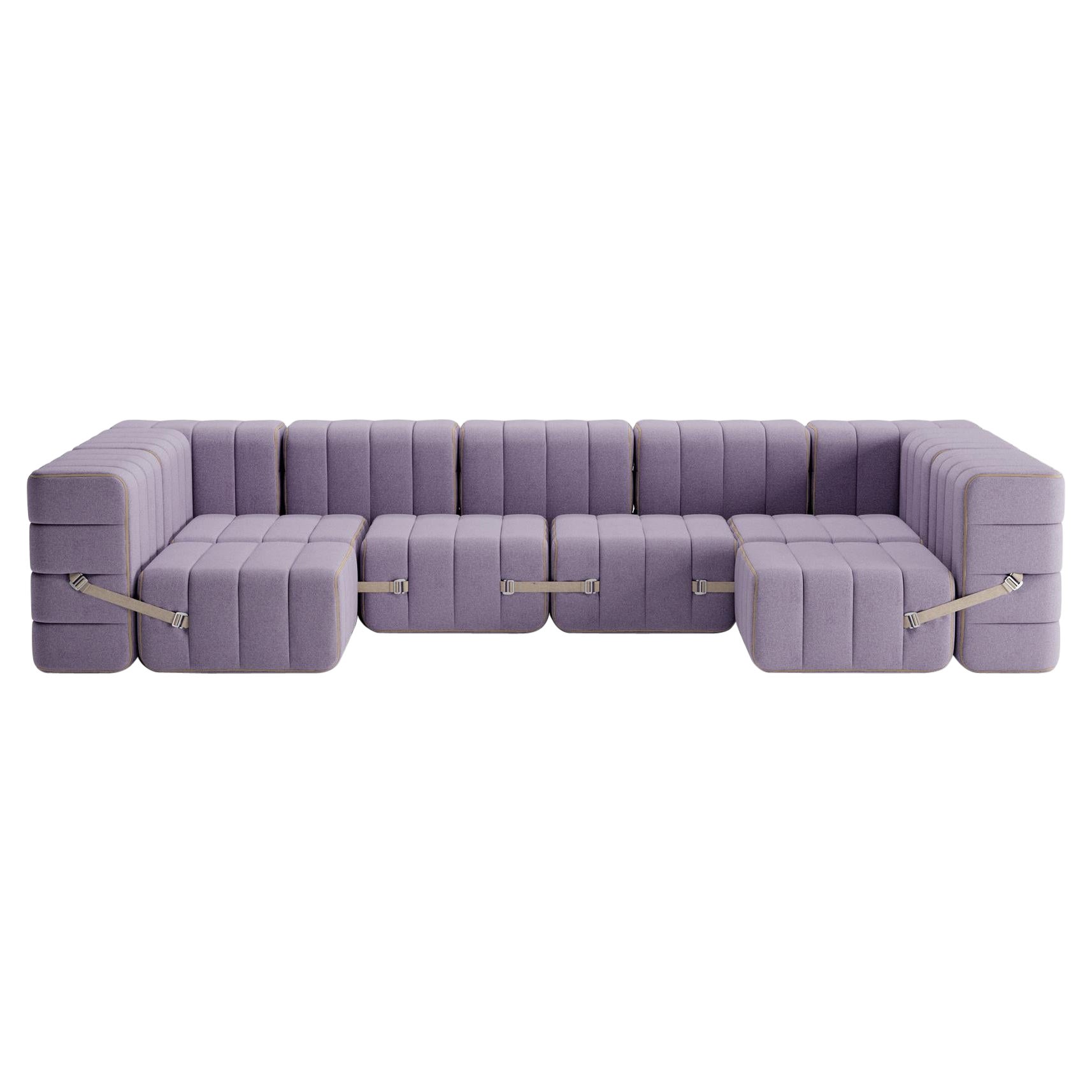 Curt-Set 15 - e.g. Flexible U-shaped sofa - Dama - 0039 (Lilac) For ...