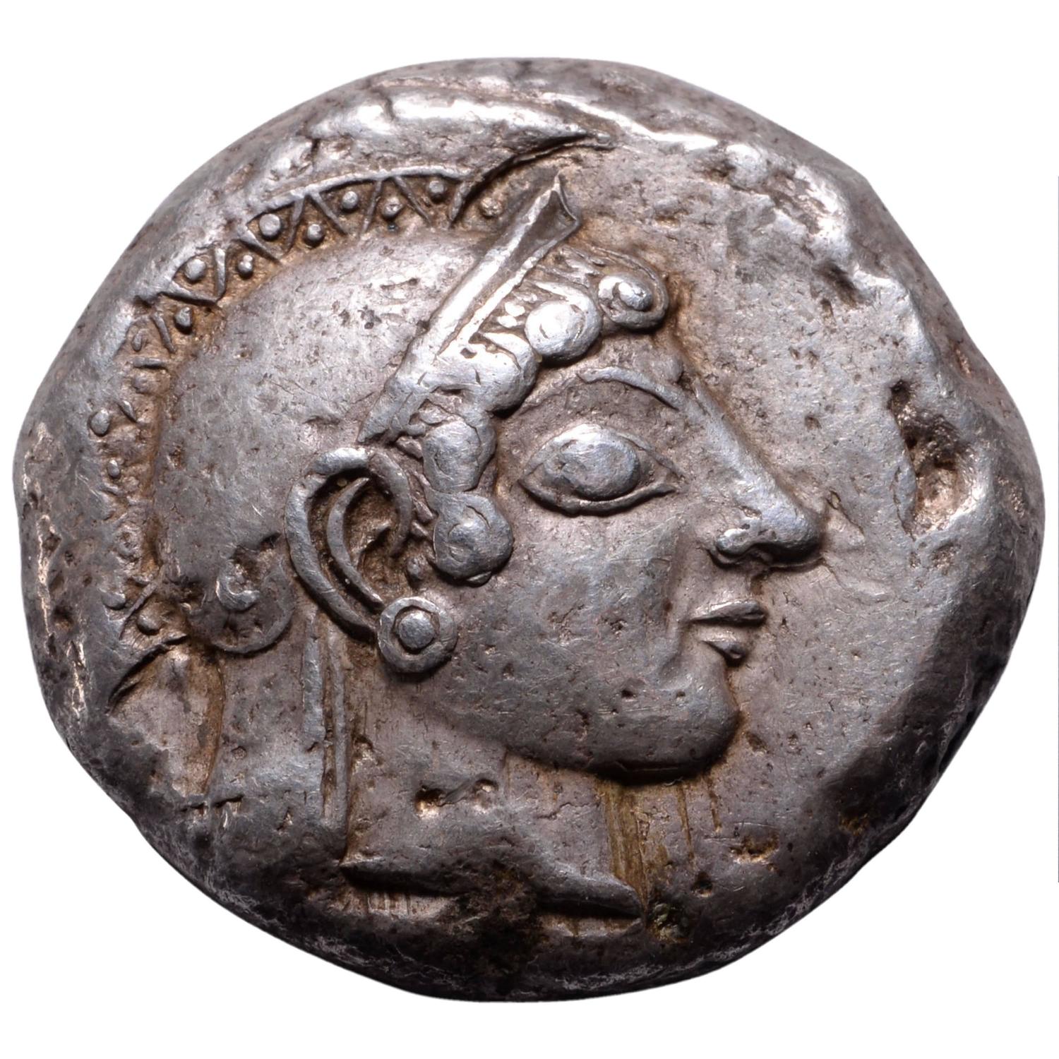 Rare Ancient Greek Archaic Athens Tetradrachm, 490 BC For Sale at 1stdibs