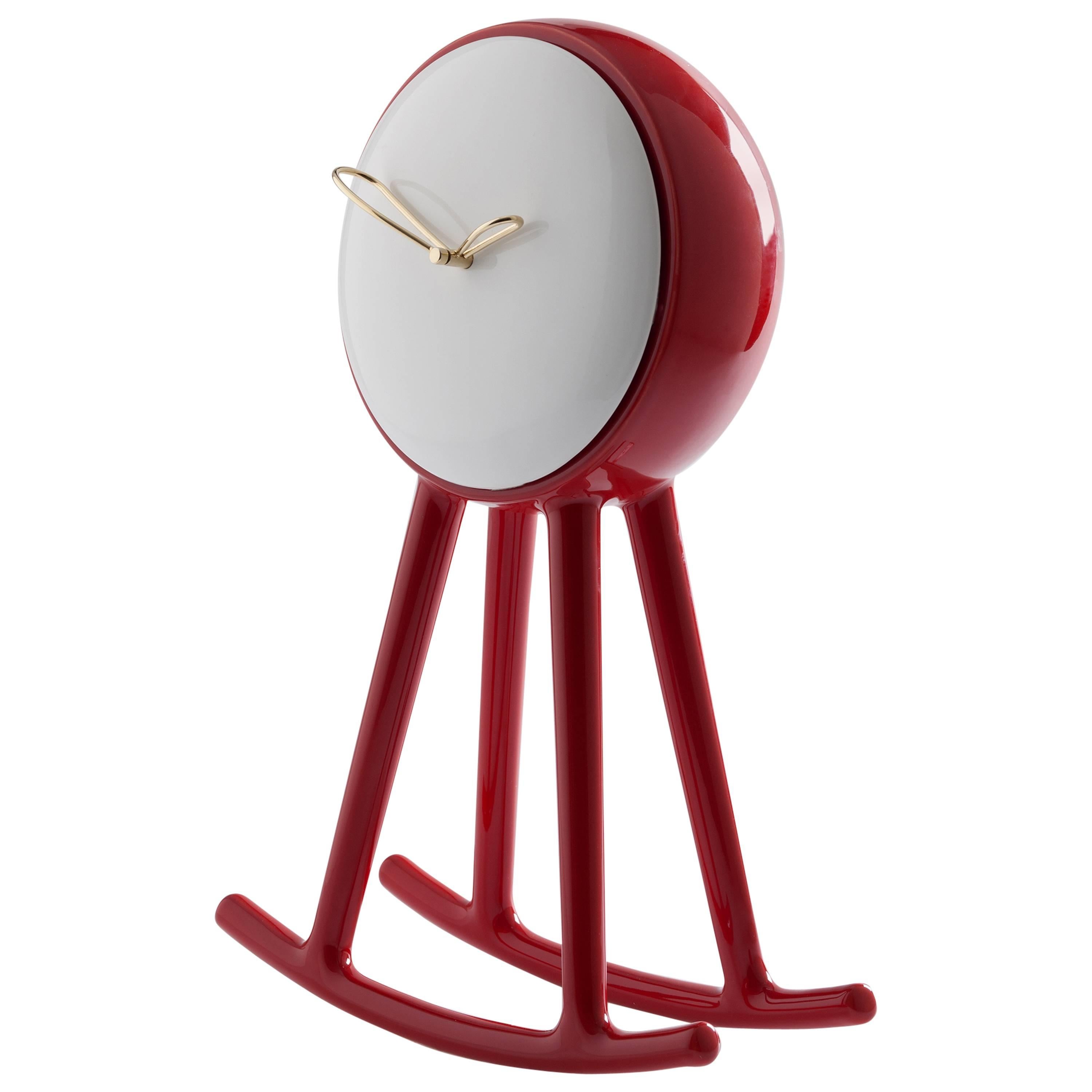 Brushed Aluminum Infinity Clock with Stand at 1stDibs | clock stand