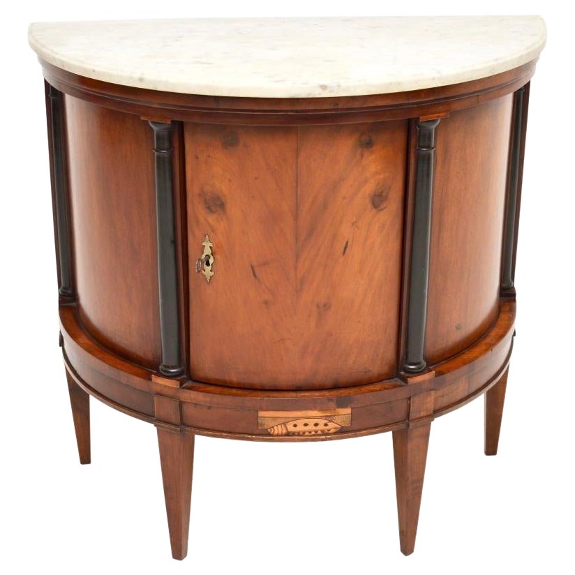 Antique French Marble-Top Painted Cabinet For Sale at 1stDibs | marble ...