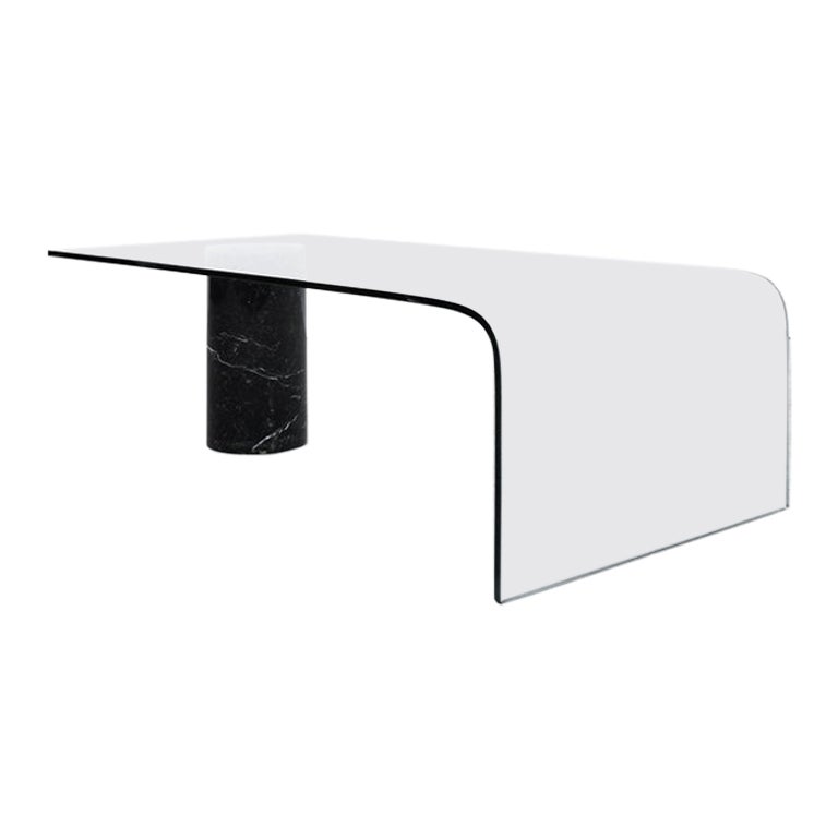 Massimo Vignelli Inspired Glass and Marble Coffee Table at 1stDibs ...