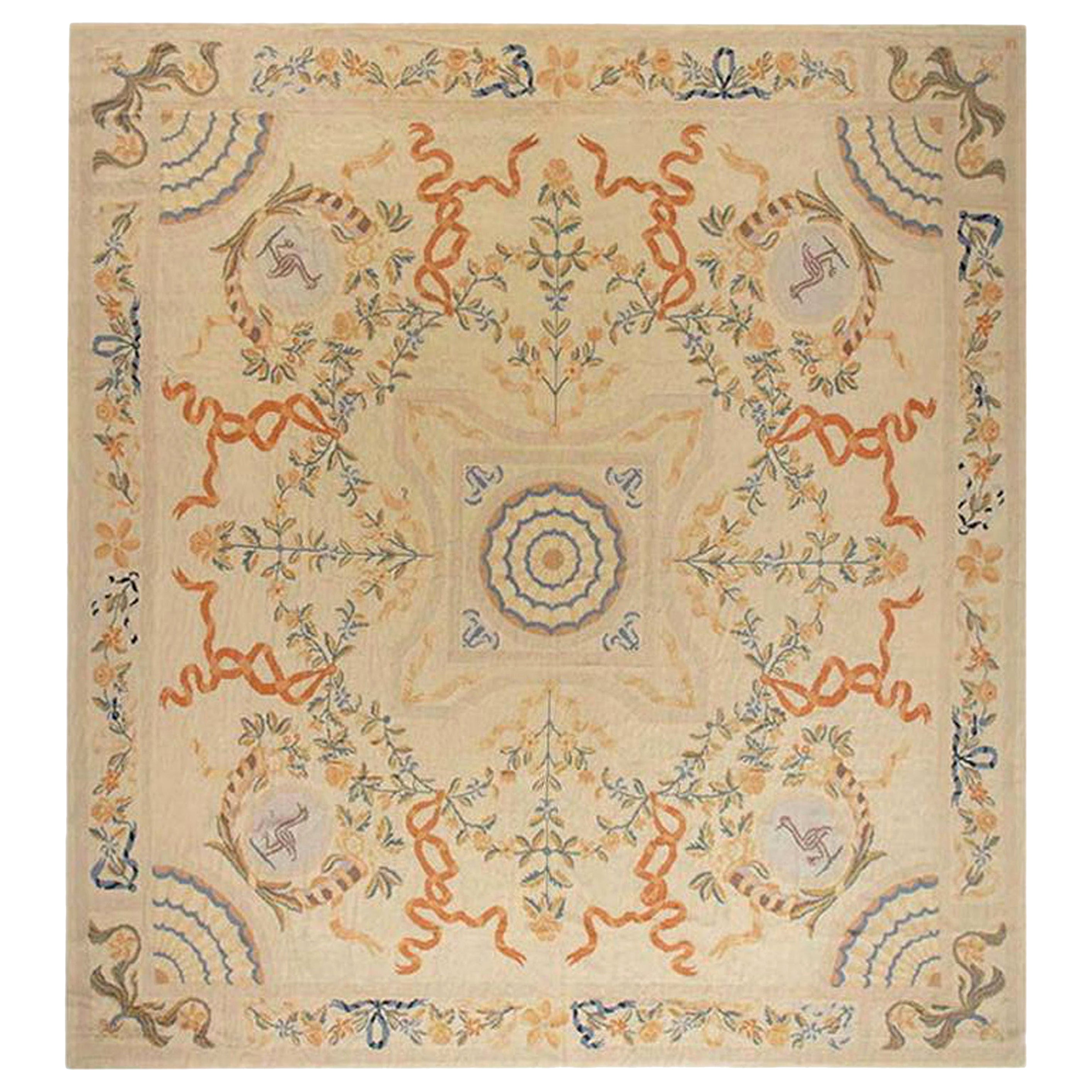 Contemporary Floral Bessarabian Design Handmade Wool Rug by Doris ...