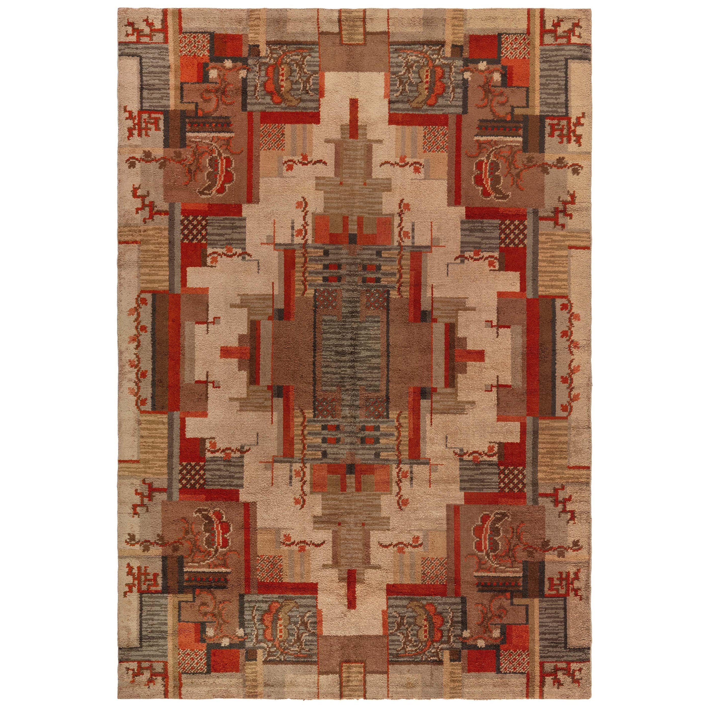 Vintage Dutch Deco Rug For Sale at 1stDibs