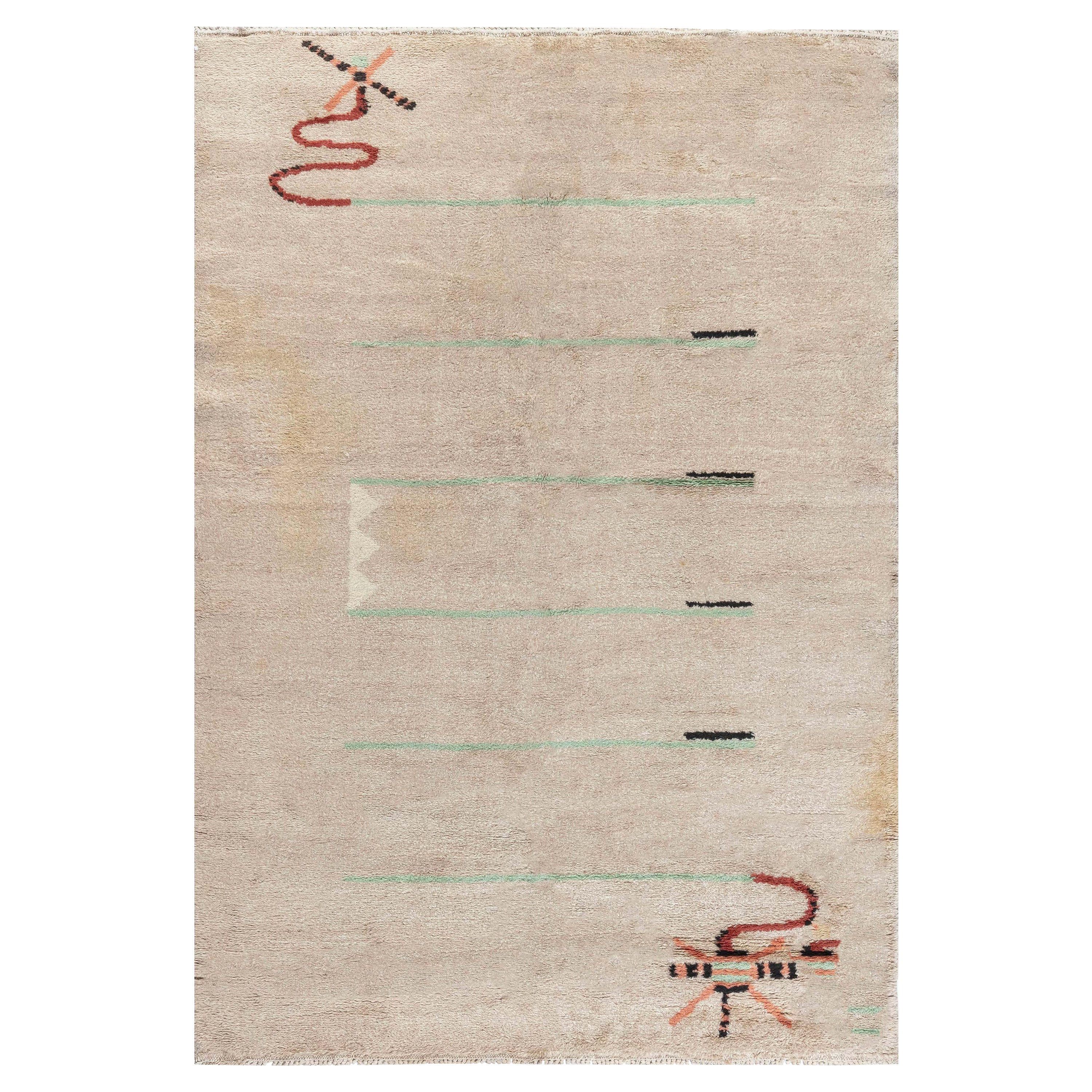 Doris Leslie Blau French Art Deco Hand Knotted Wool Rug For Sale at 1stDibs