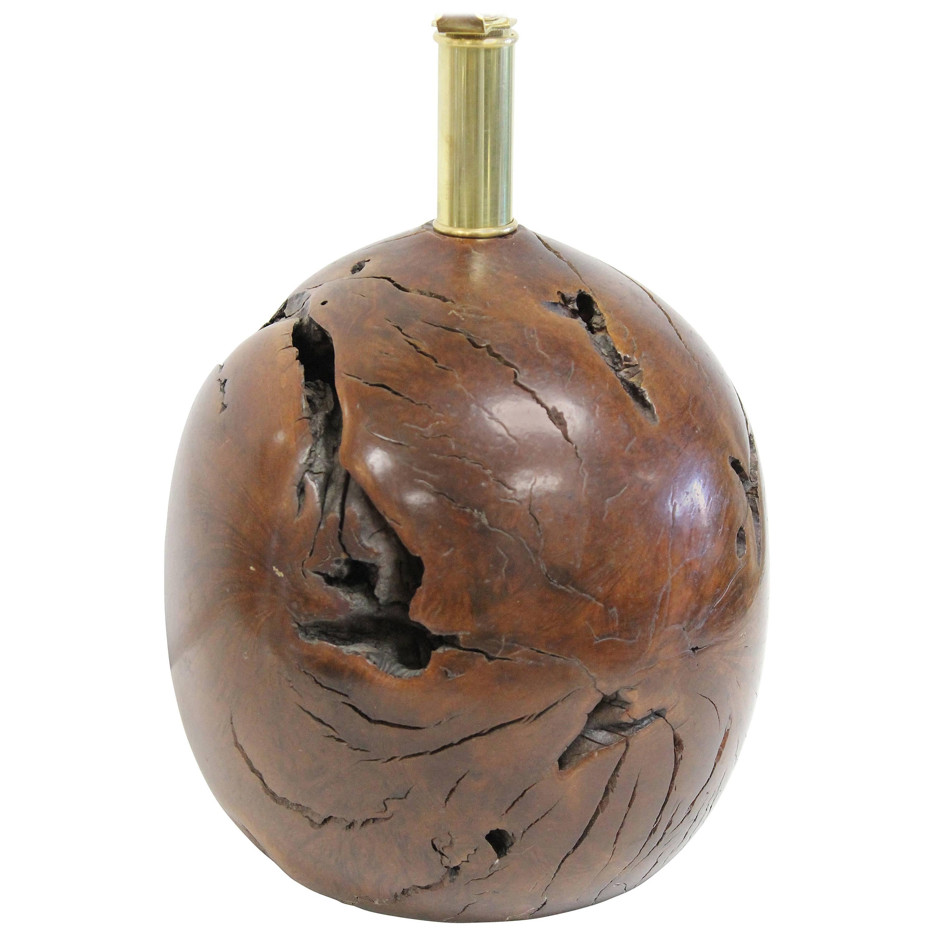 Burl Wood Lamp at 1stDibs