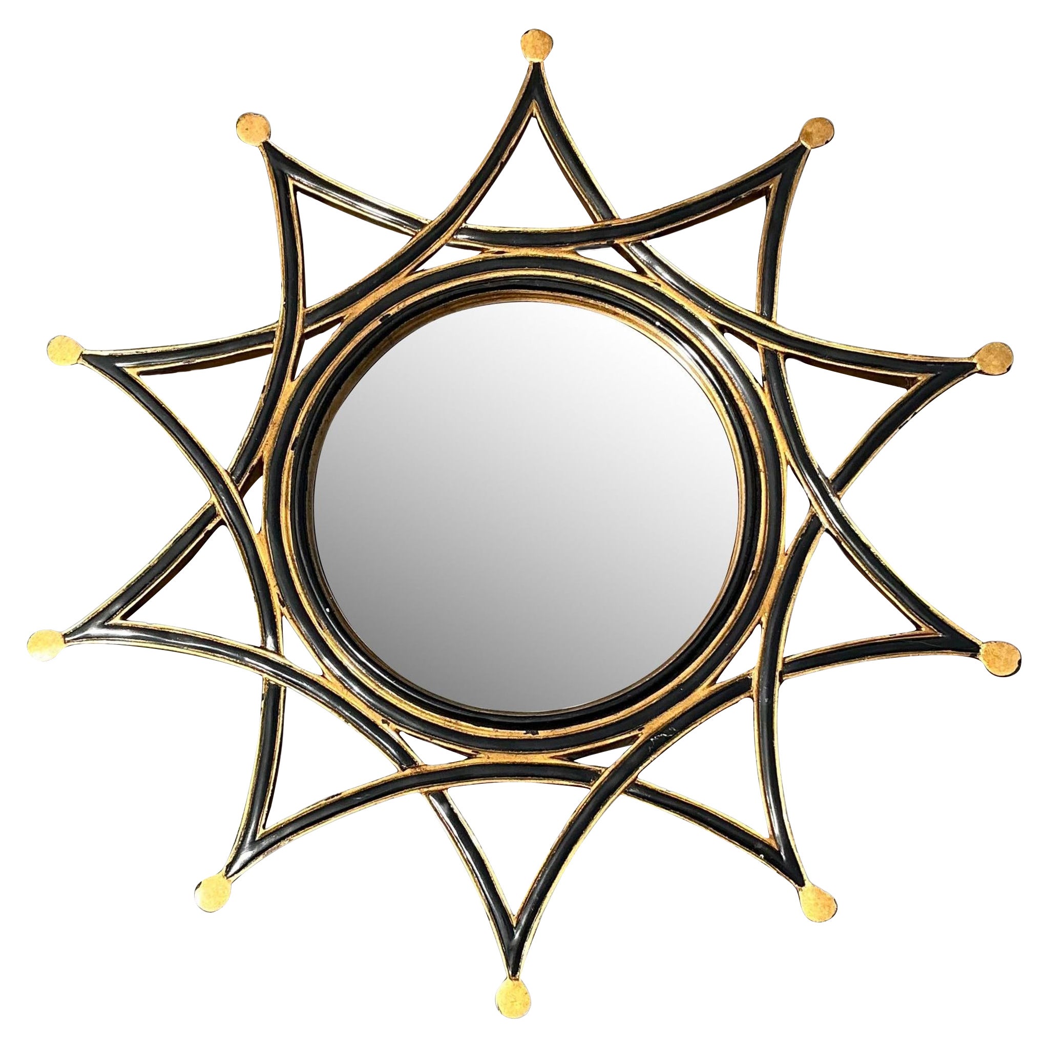 Vintage Regency Theodore Alexander Star Mirror For Sale at 1stDibs