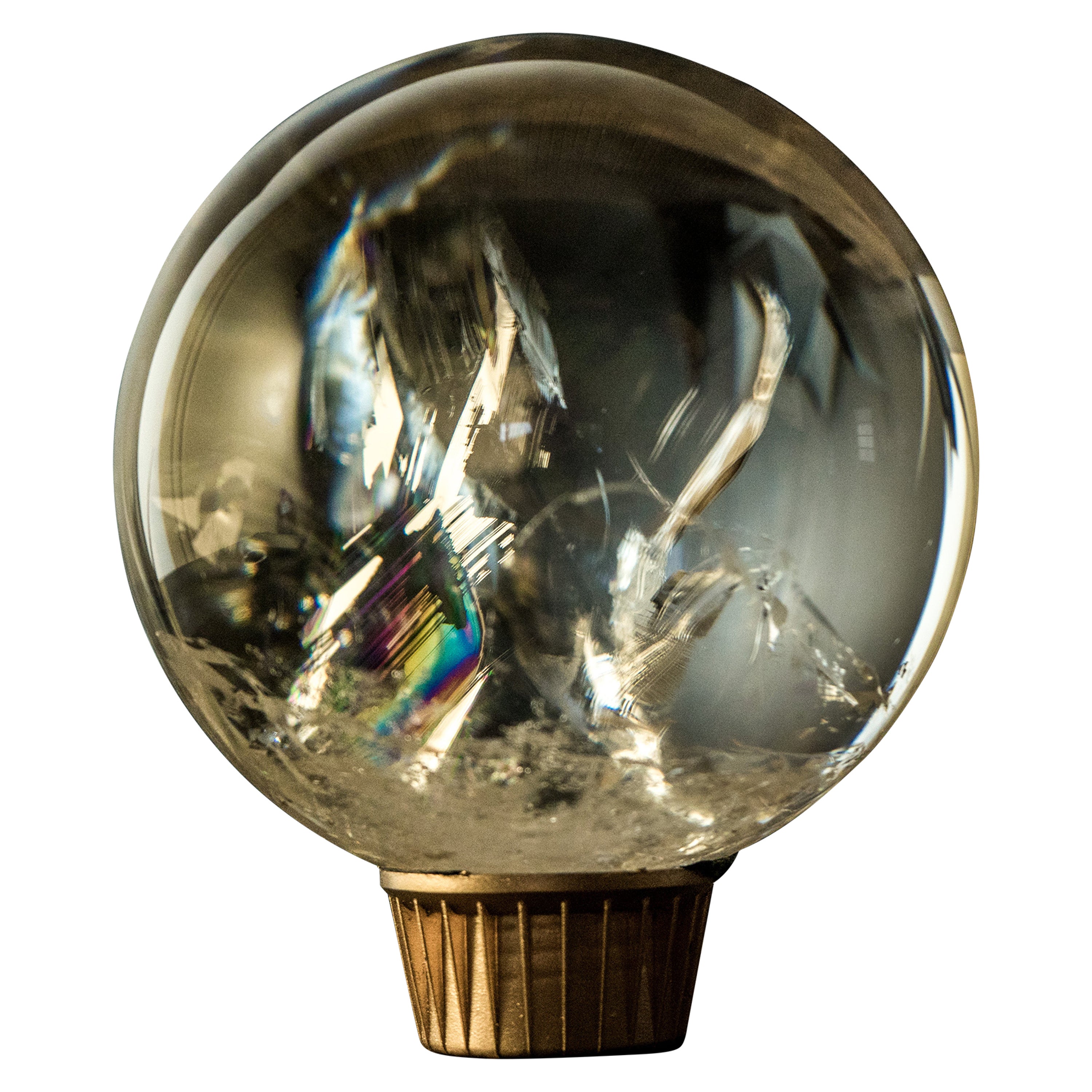 AAA Natural Water Clear Quartz Sphere, 97%+ Flawless Crystal Ball ...