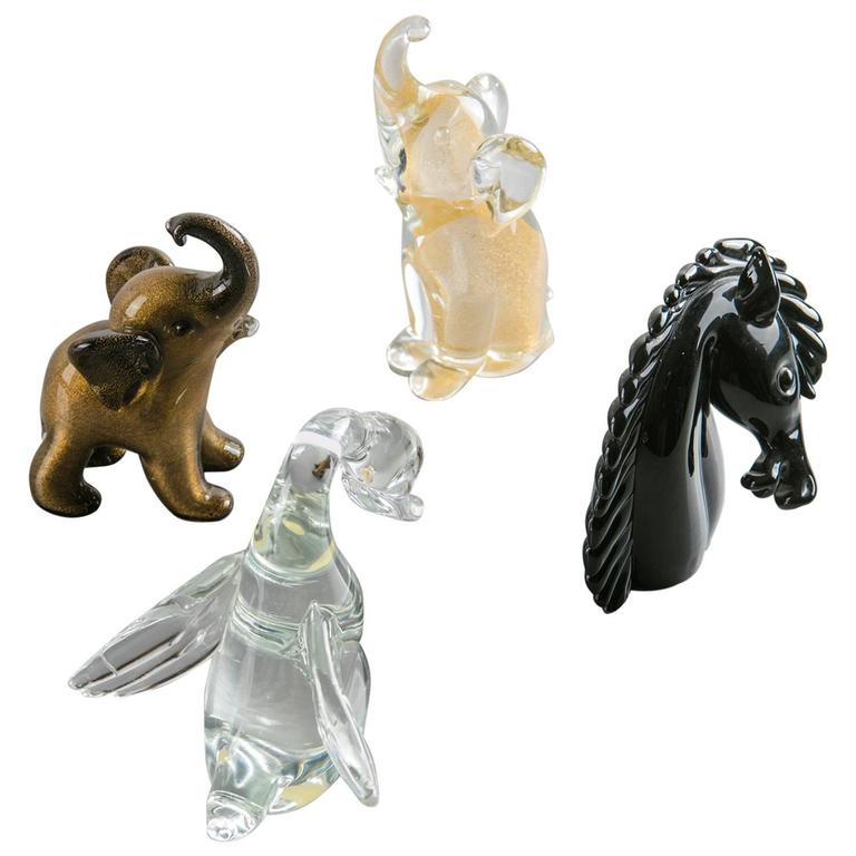 Murano Glass Animals by Archimede Seguso For Sale at 1stdibs