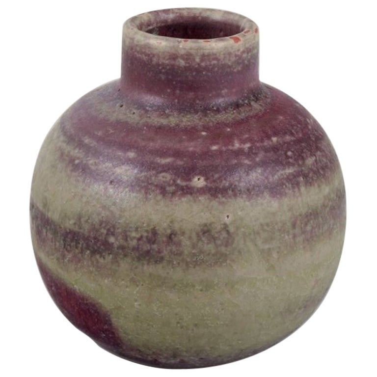Mobach, Netherlands, three unique vases in glazed ceramic. For Sale at ...