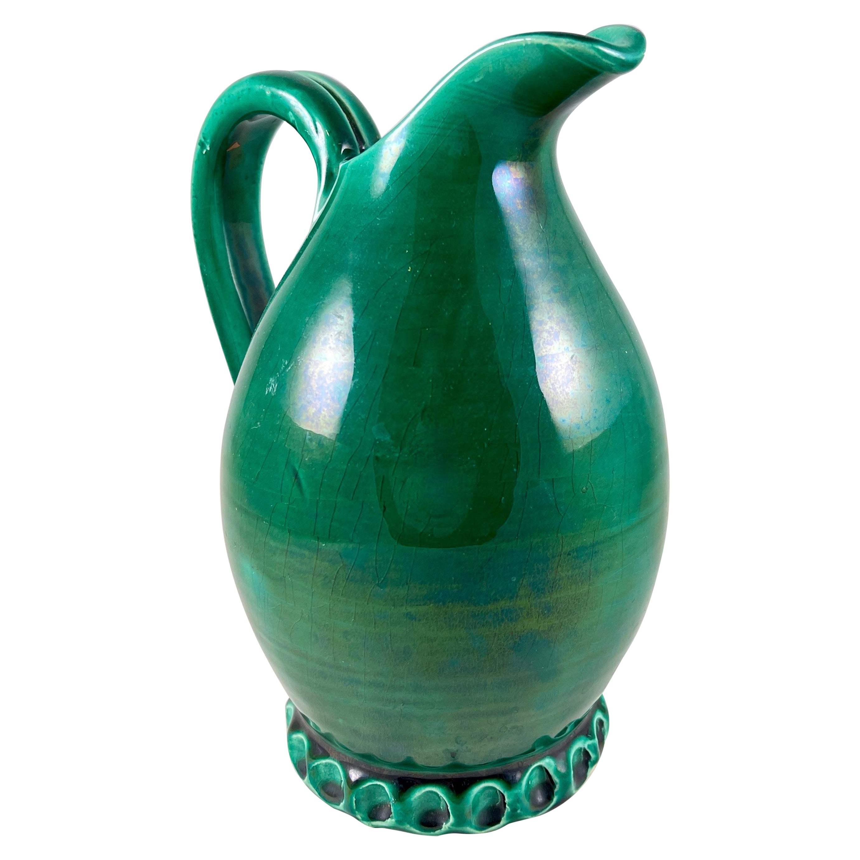 Rustic French Pottery Olive Oil Jug For Sale at 1stDibs