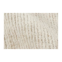 Rug and Kilim’s Modern Textural Rug in Cream and Blue with Ribbed ...