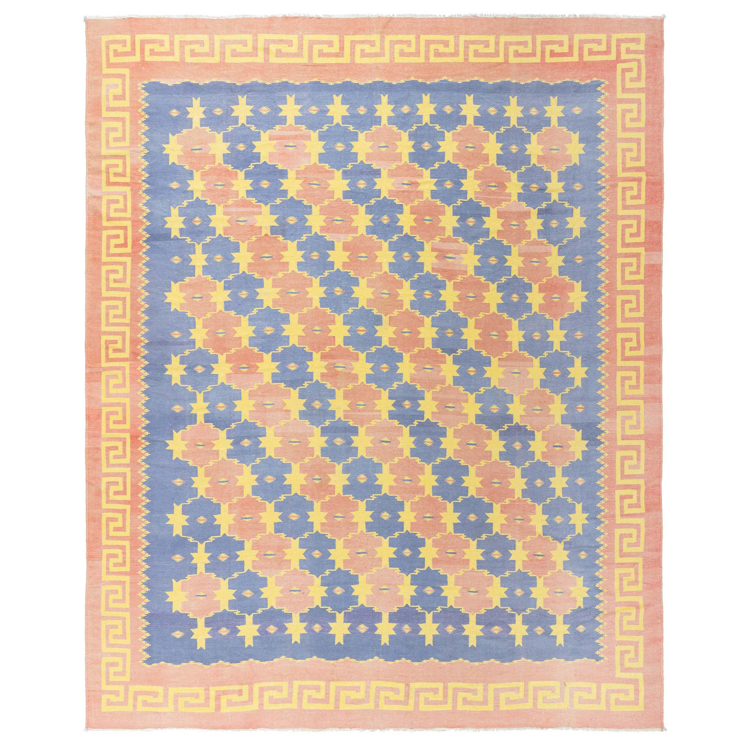 Vintage Indian Dhurrie Rug Doris Leslie Blau For Sale at 1stDibs