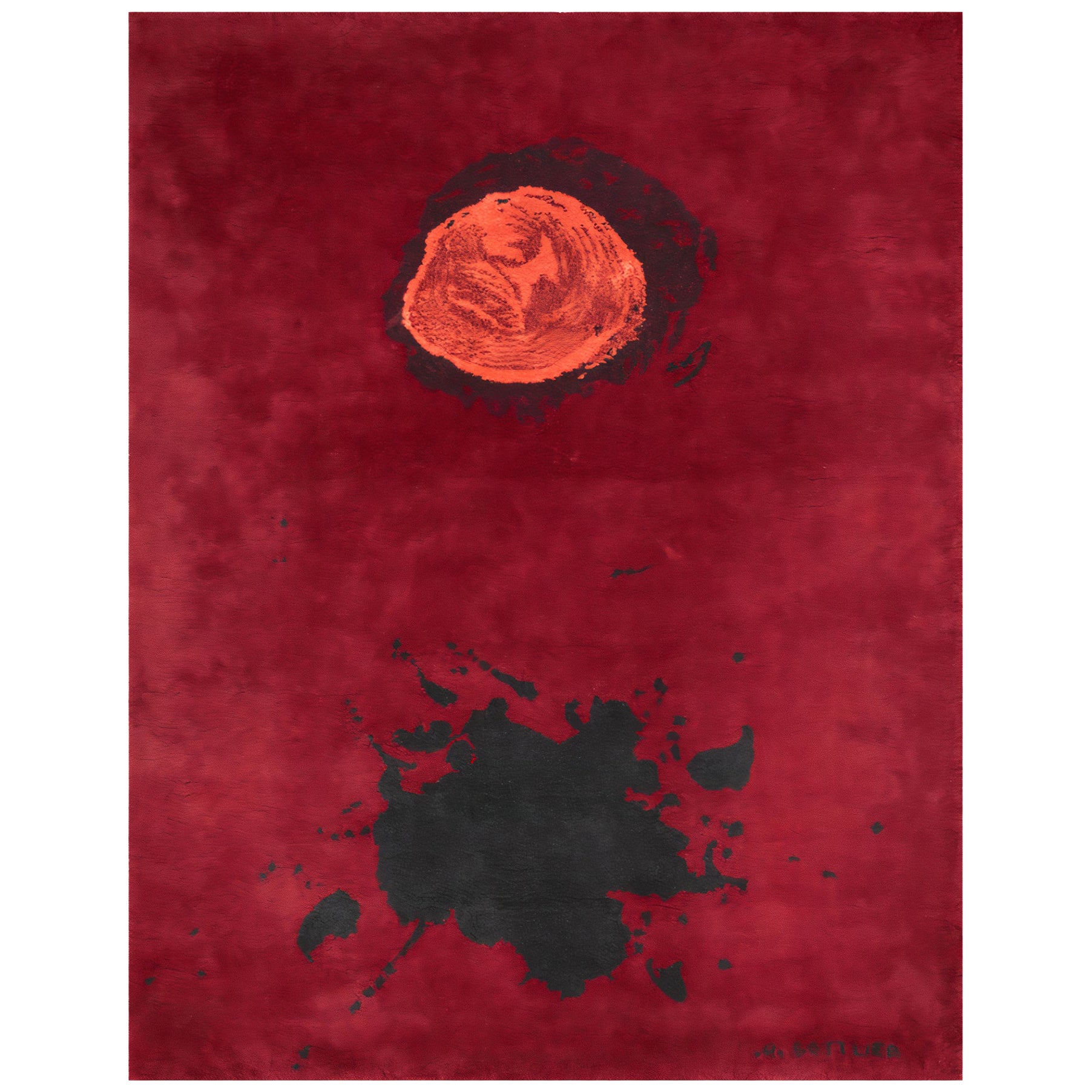 Artistic Rug after Adolph Gottlieb, "Burst" For Sale at 1stDibs