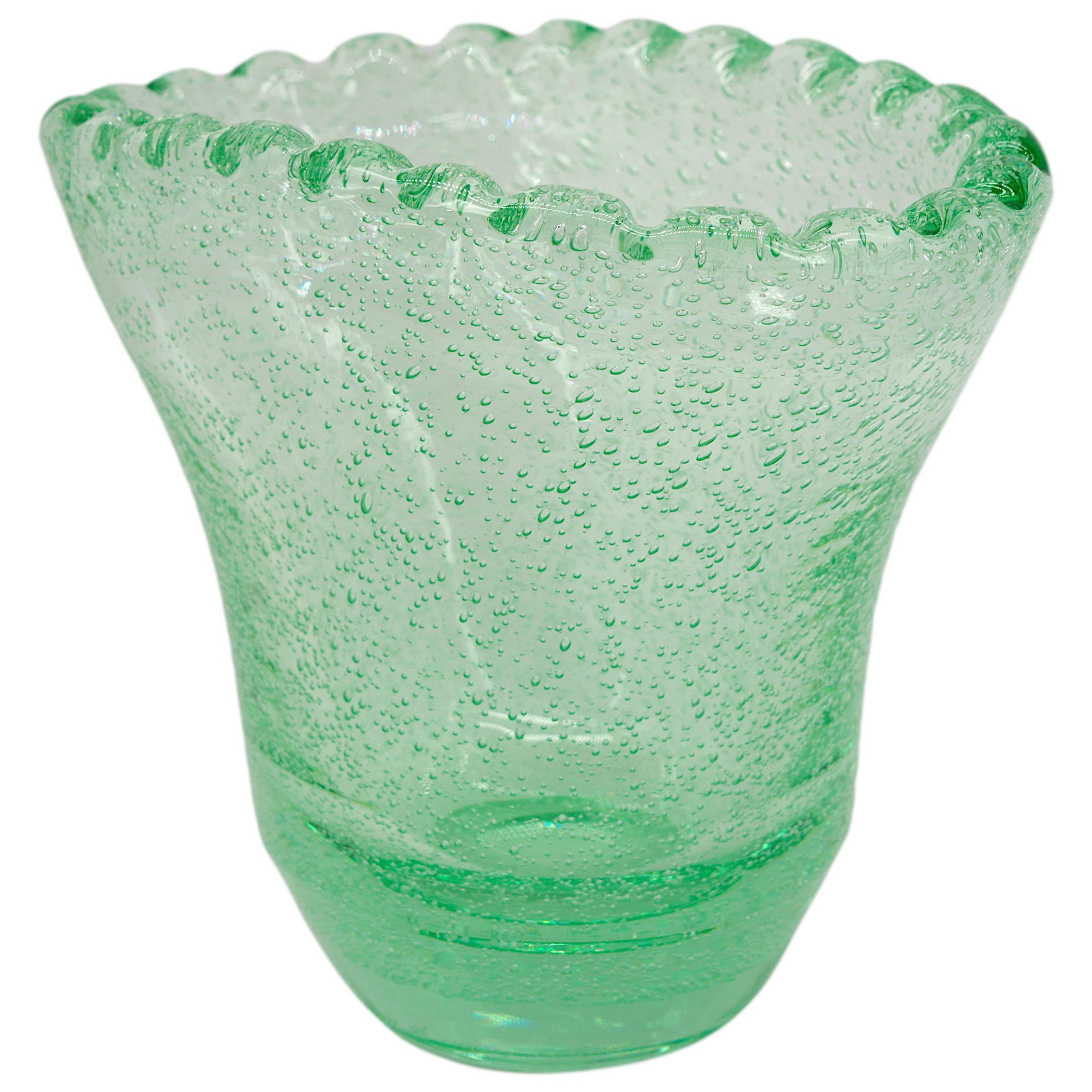 George Davidson Cloud Glass Blue Column Vase Art Deco Period, Circa ...