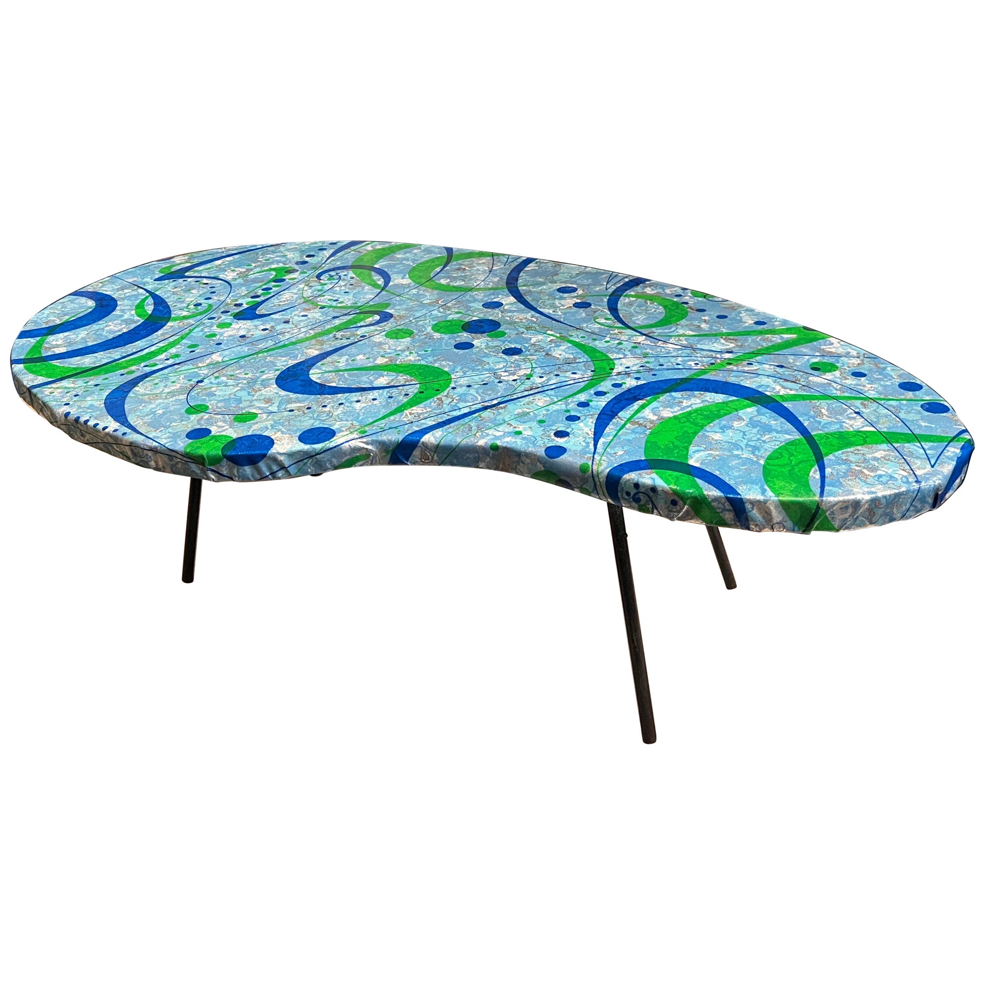 Vintage Kidney Shape Handmade German Style Plant Stand For Sale at 1stDibs