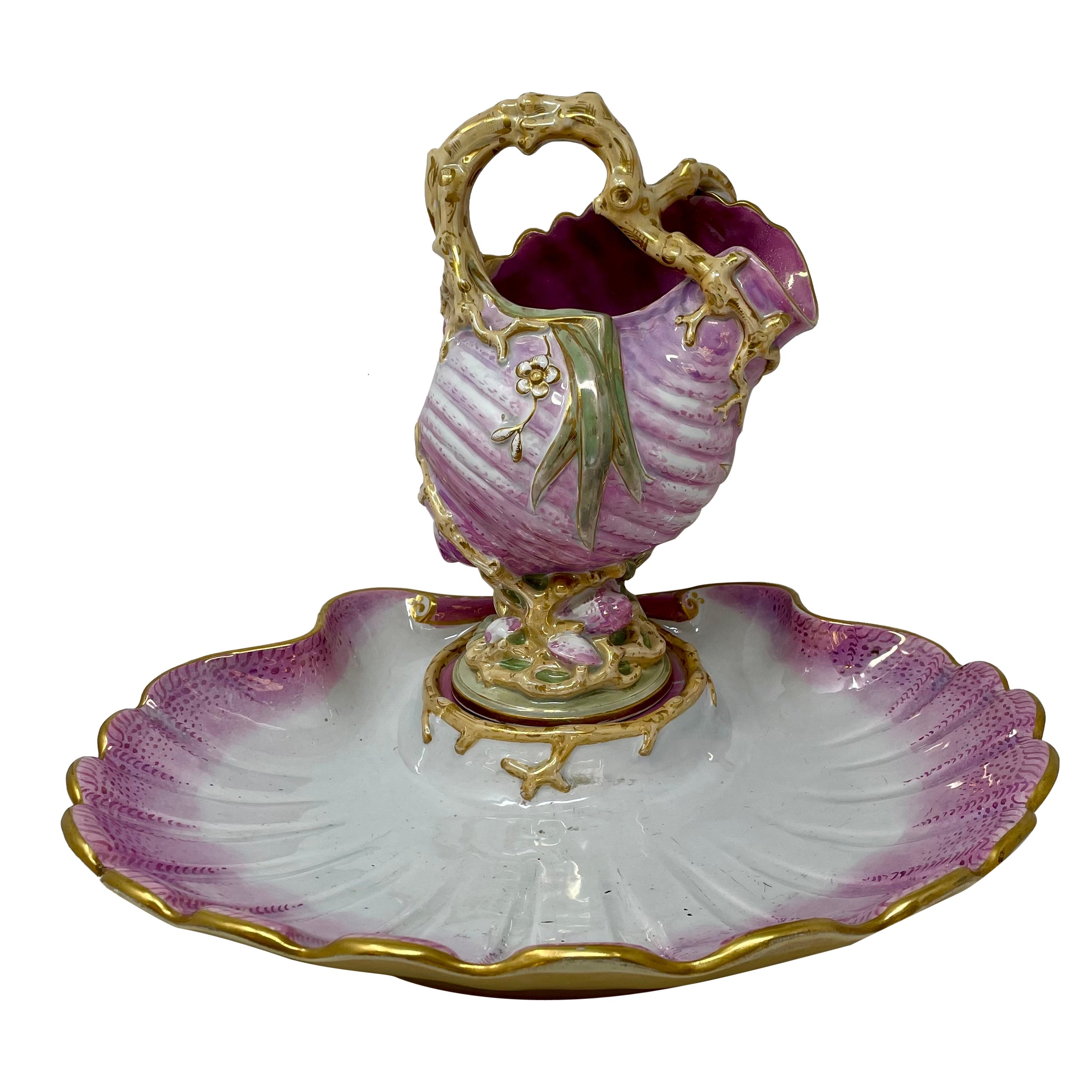 Pair Antique 1860's English Jackfield Black Porcelain Staffordshire ...