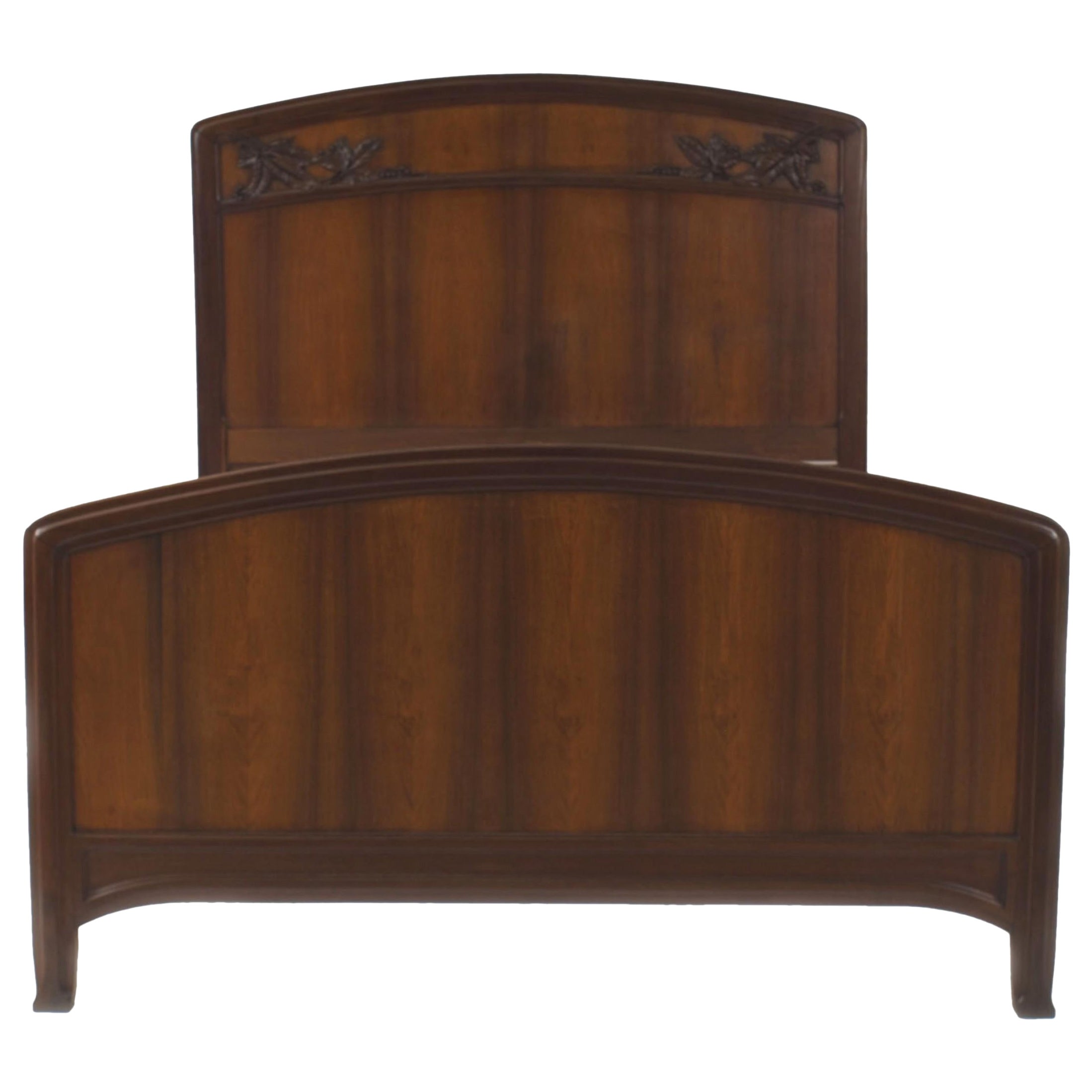 English Gothic Revival Walnut Full Size Bed For Sale at 1stDibs ...