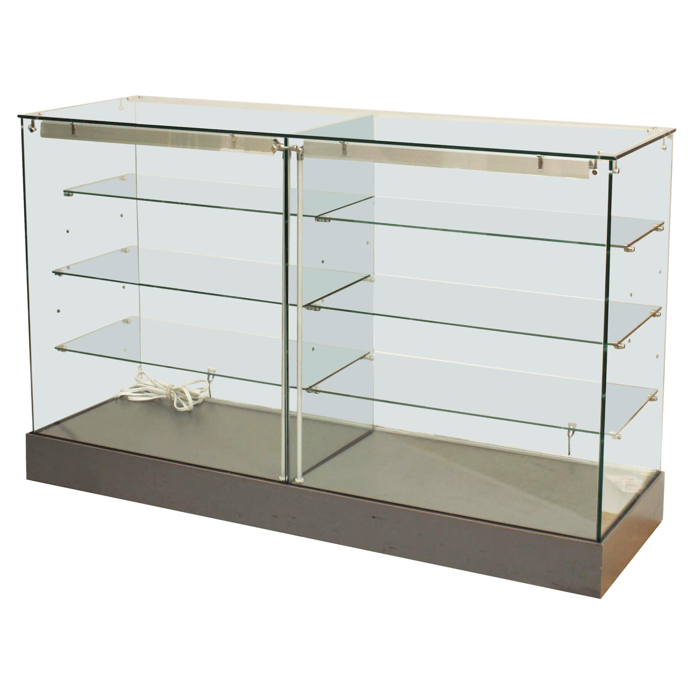 Modern Glass Showcase Cabinet For Sale at 1stDibs