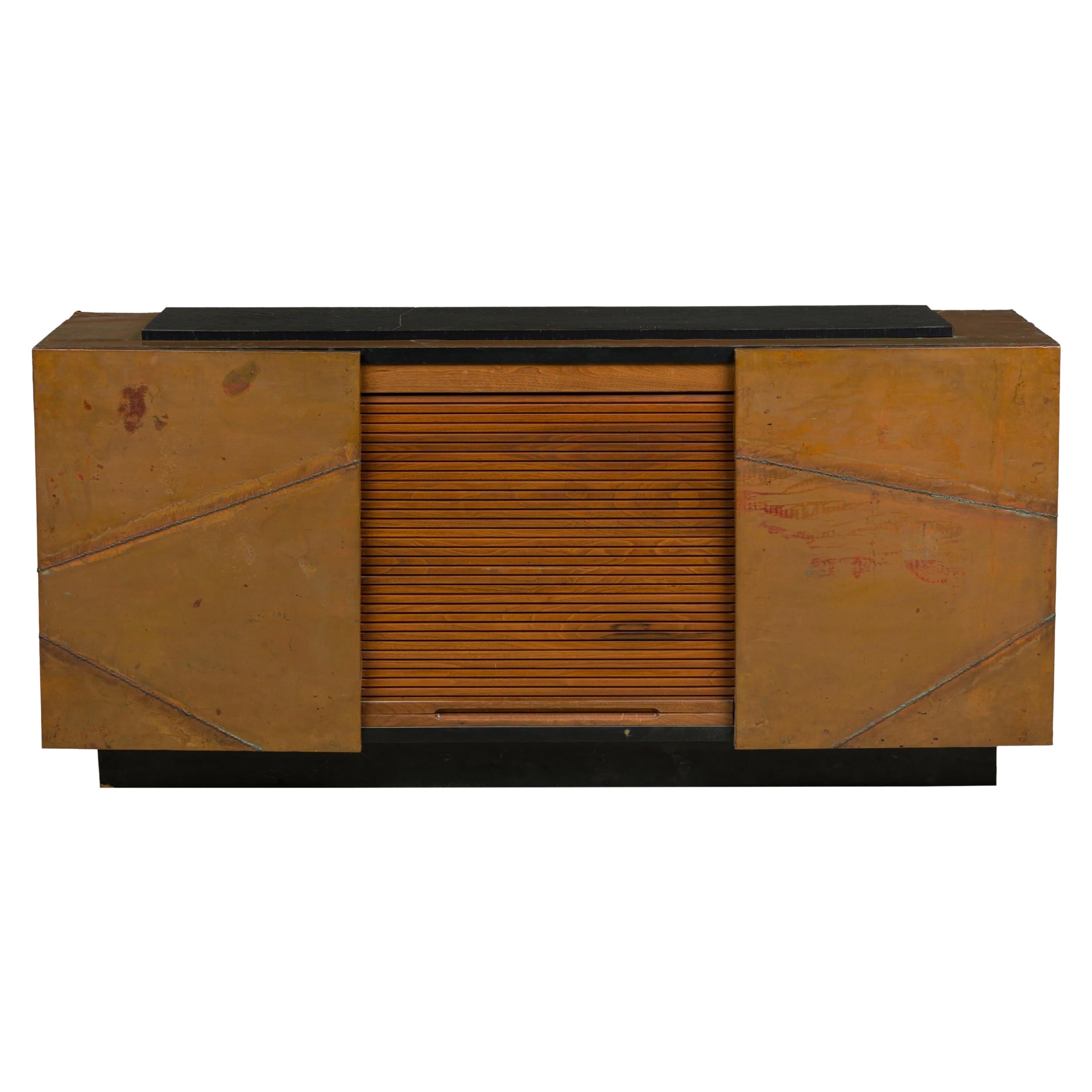 Paul Evans Wavy Front Wall Mounted Cabinet, 1973 For Sale at 1stDibs ...