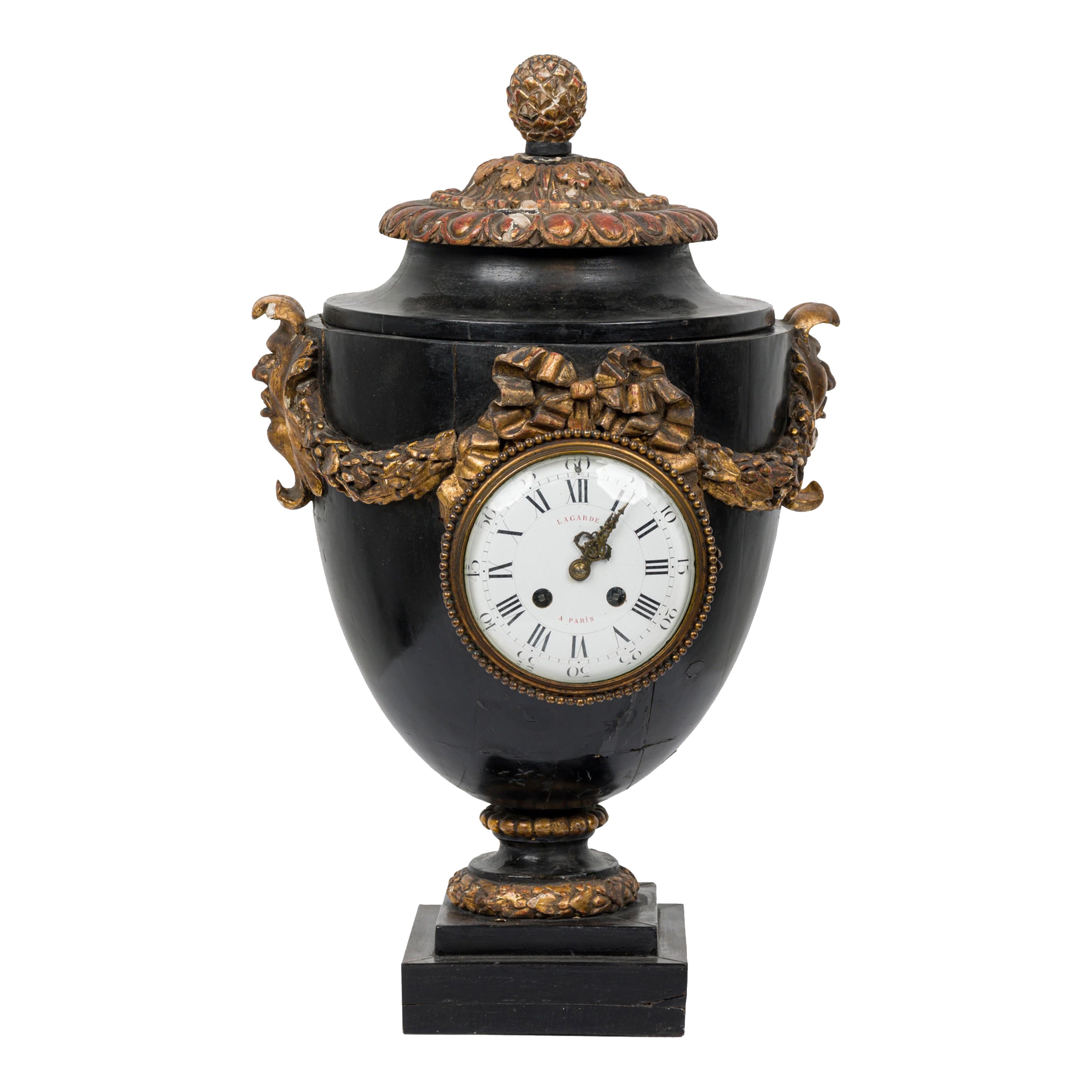 Swiss Gilt-Brass with Painted Swiss Landscape Oval Desk Clock For Sale ...