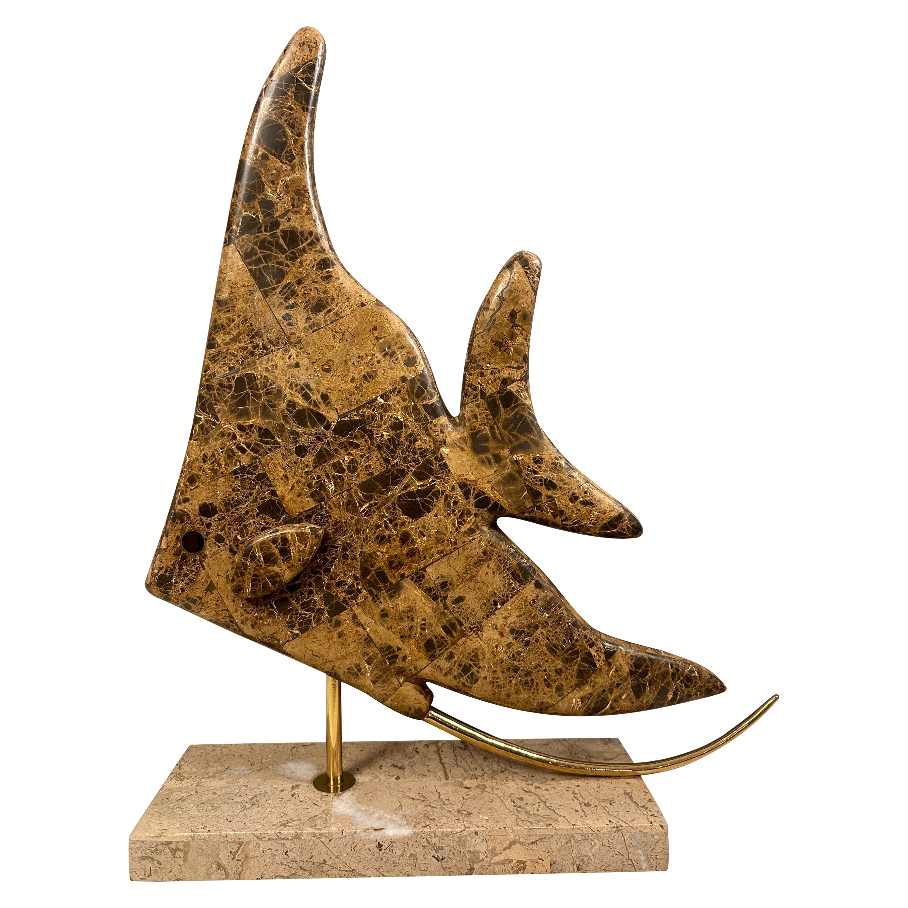 Brass Tropical Tang Fish Sculpture on Stand For Sale at 1stDibs | fish ...