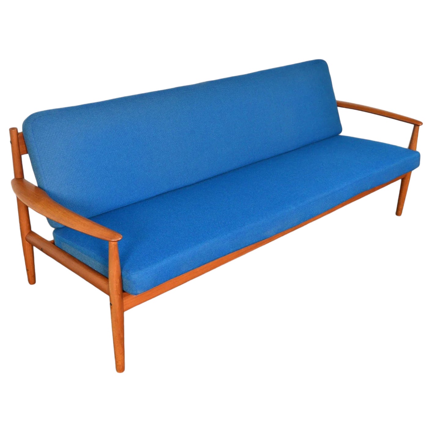 Grete Jalk Model 128 Three Seat Sofa In Teak For Sale at 1stDibs