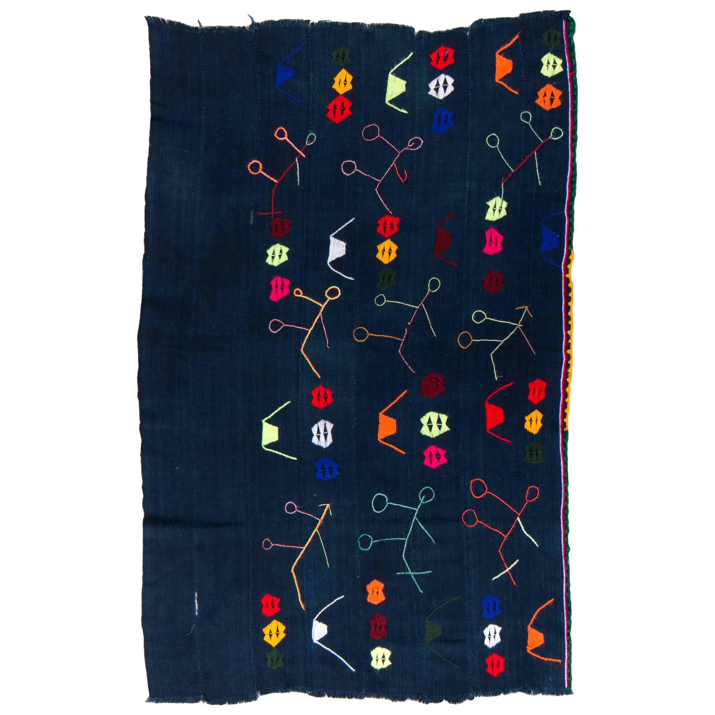 Uniquely Colored, Vintage African, Dogon Wedding Textile at 1stDibs