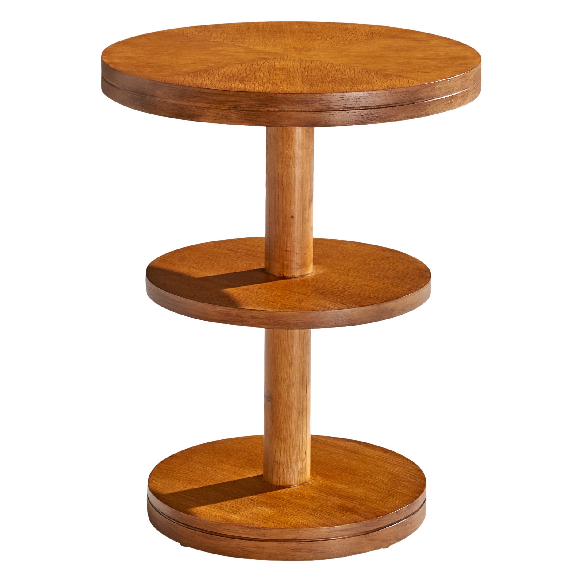 American Designer, Side Table, Burlwood, USA, 1970s For Sale at 1stDibs