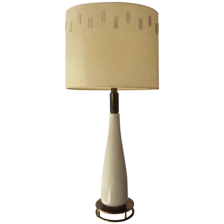 Large Mid-Century Modern Ceramic Stiffel Table Lamp For Sale at 1stDibs