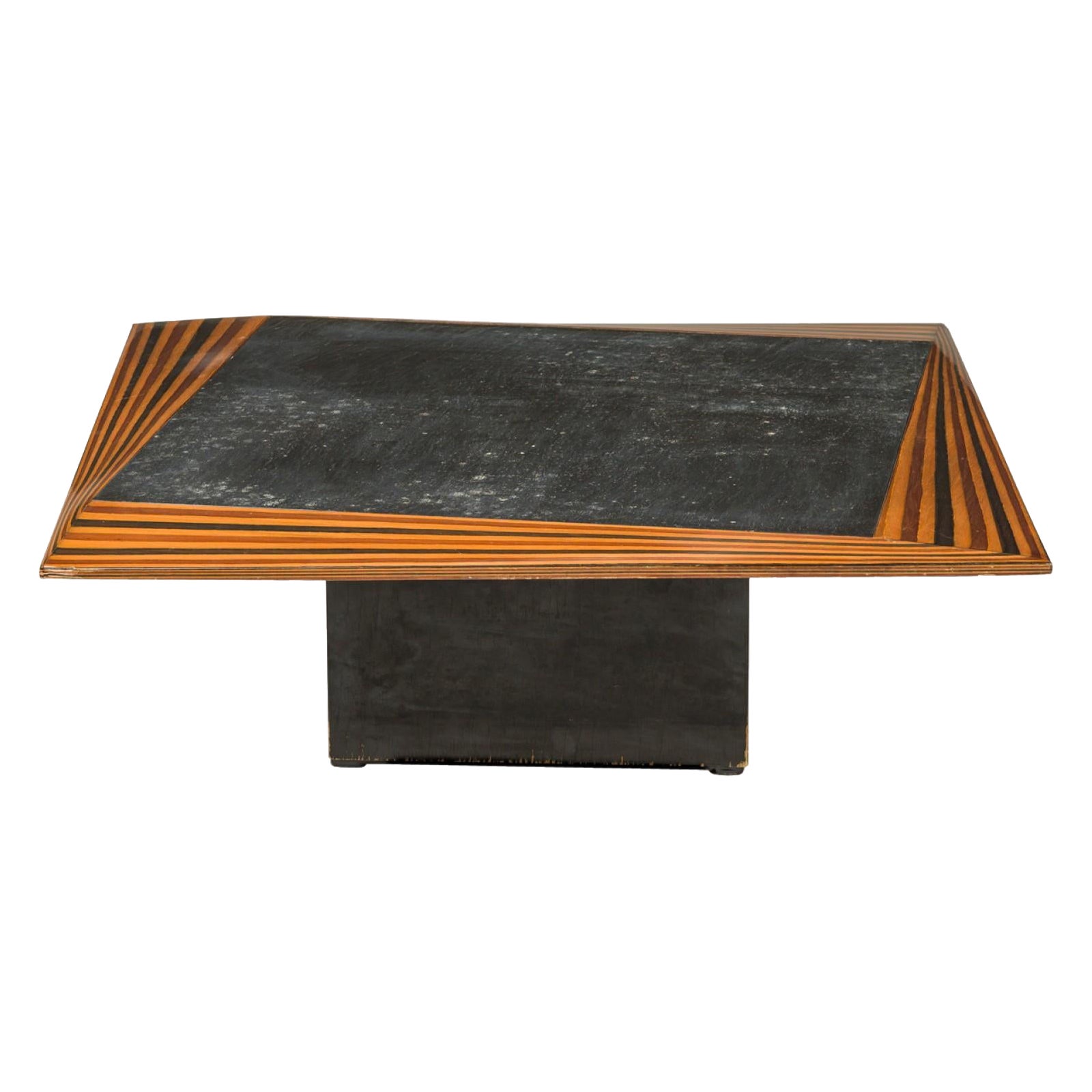 Dassi Mixed Wood and Slate Top Low Table For Sale at 1stDibs