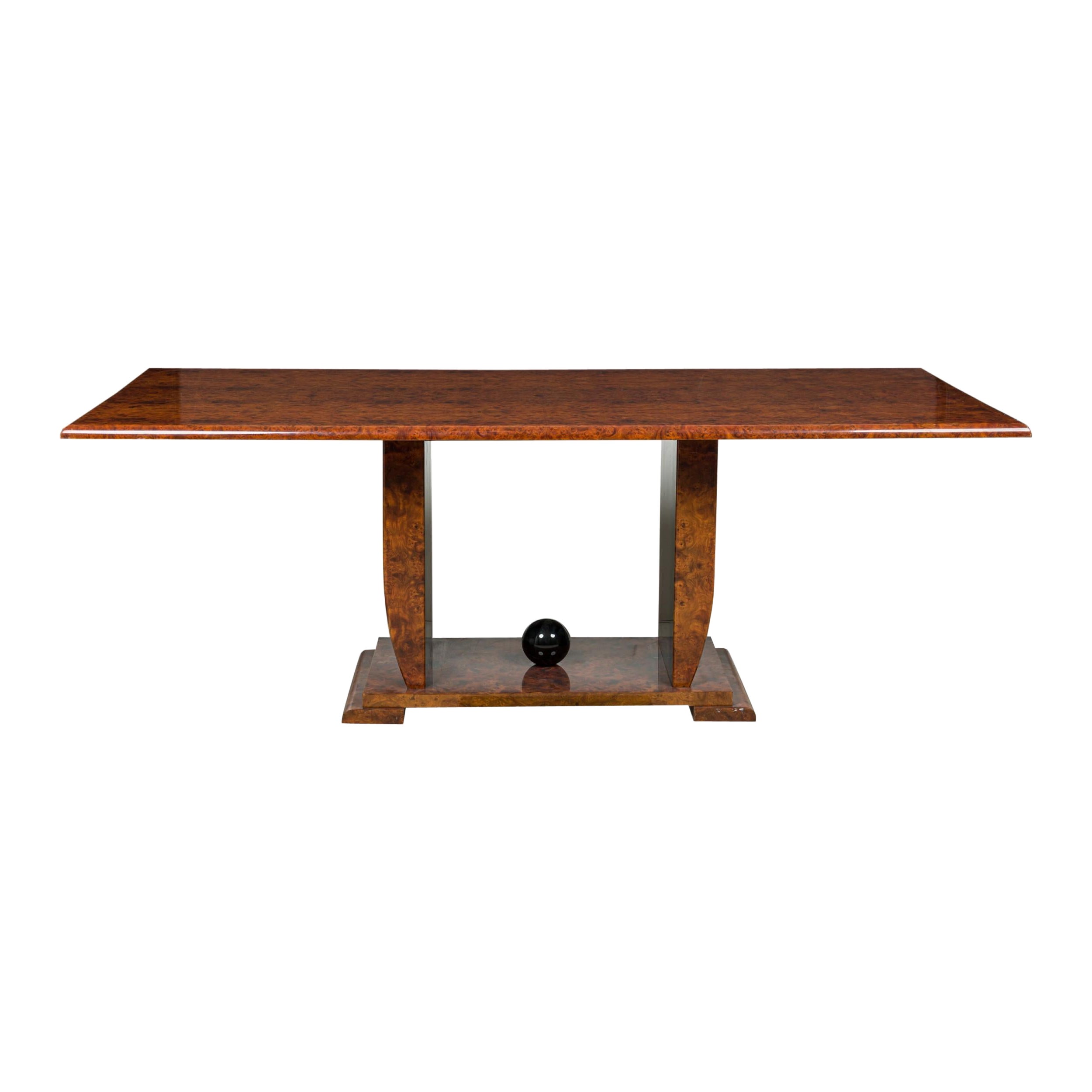 Karl Springer American Mid-Century Modern Burl Wood Dining Table For ...