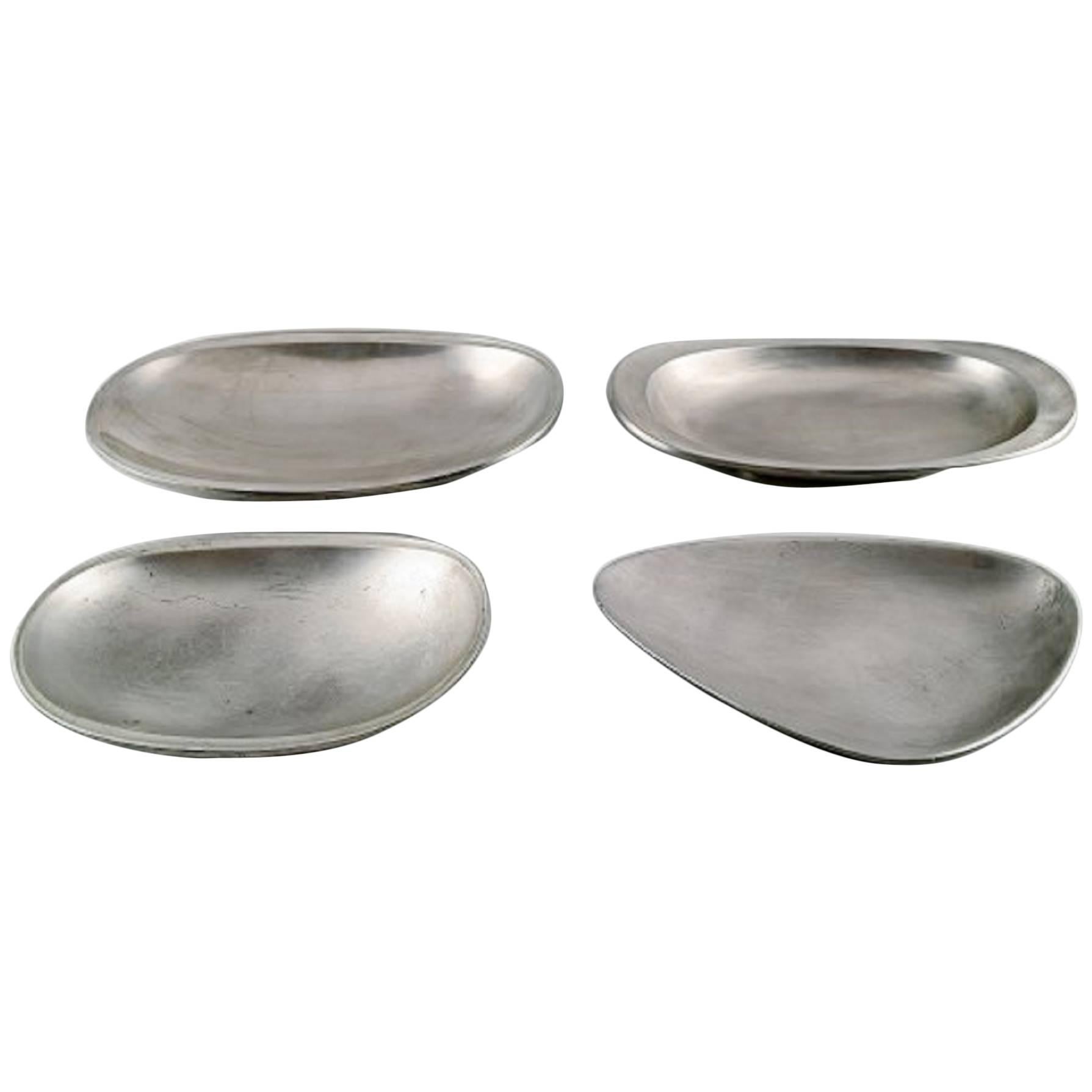 Just Andersen Art Deco Four Large Pewter Dishes or Platters at 1stDibs ...