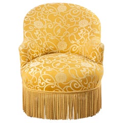 Eclectic 19th-Century Spring Rocking Chair in Floral Fabric For Sale at ...