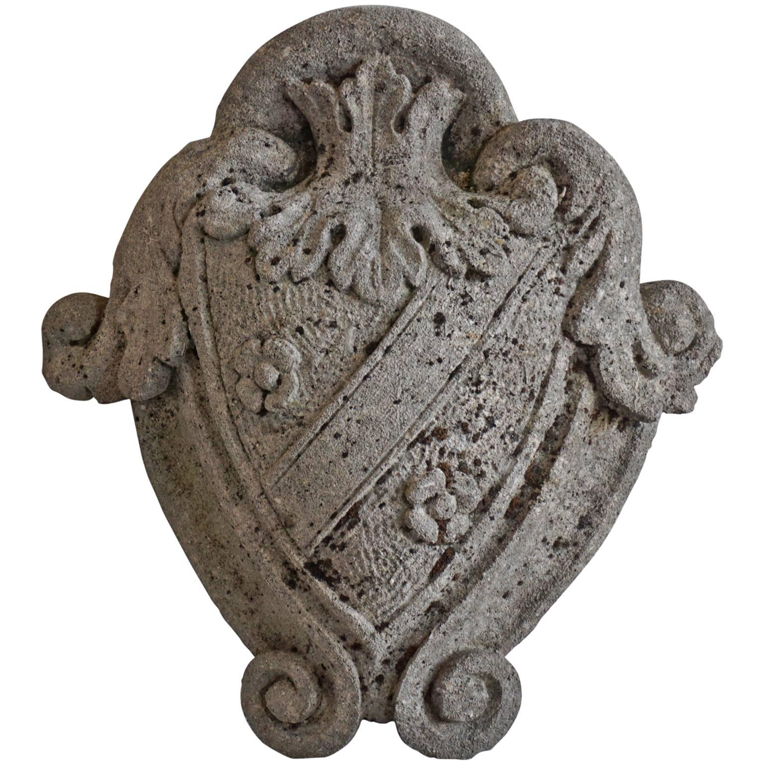 19th Century Italian Crest in Limestone at 1stDibs