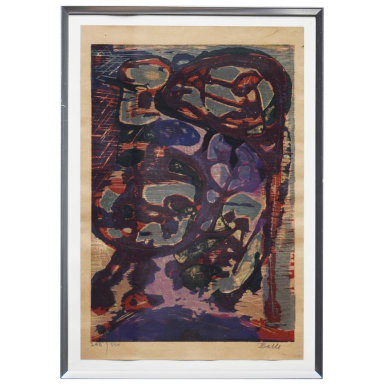 Mogens Balle "Cobra Movement" Lithography For Sale at 1stDibs
