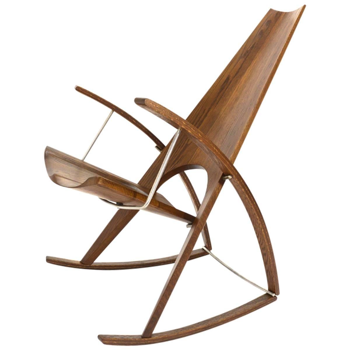 Studio Craft Rocking Chair by Leon Meyer For Sale at 1stDibs