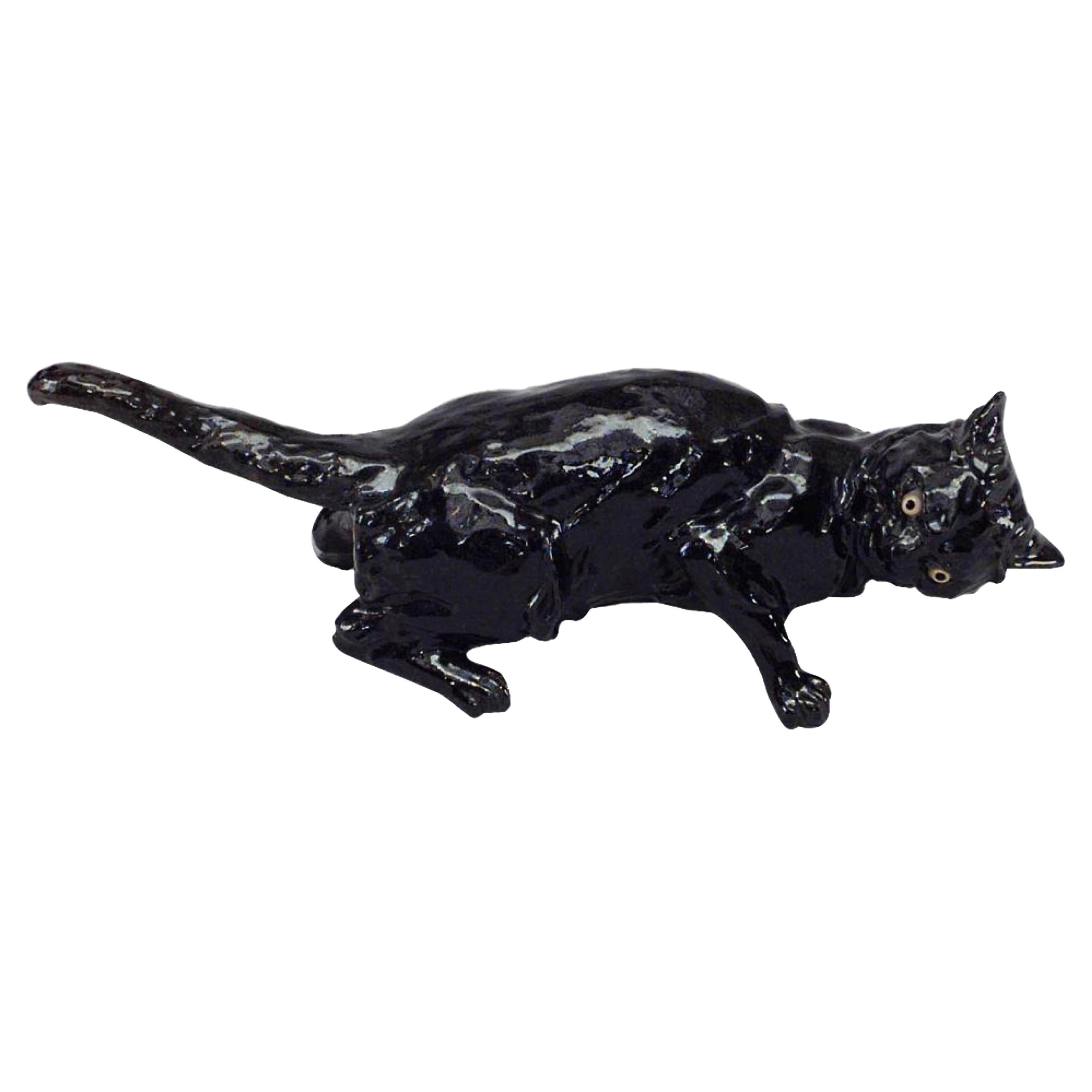 Italian Ceramic Seated Cat For Sale at 1stDibs | white ceramic cat ...